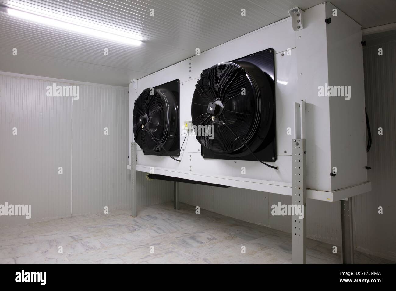 Warehouse freezer. Warehouse freezer. Refrigeration chamber for food ...