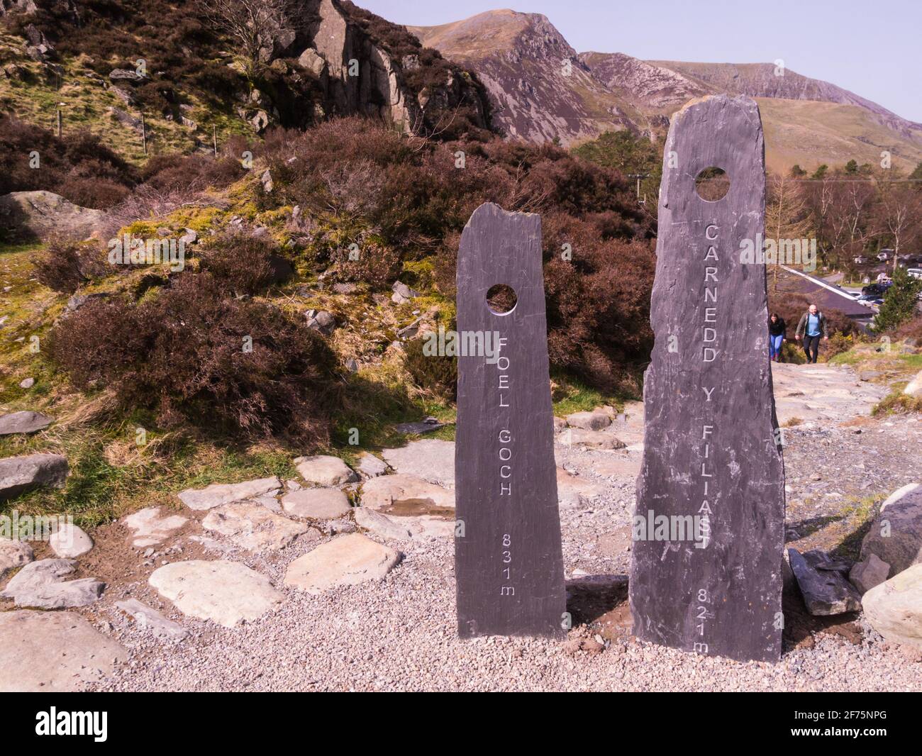 Pillars of slate holes to peer through to identify mountains hi-res ...