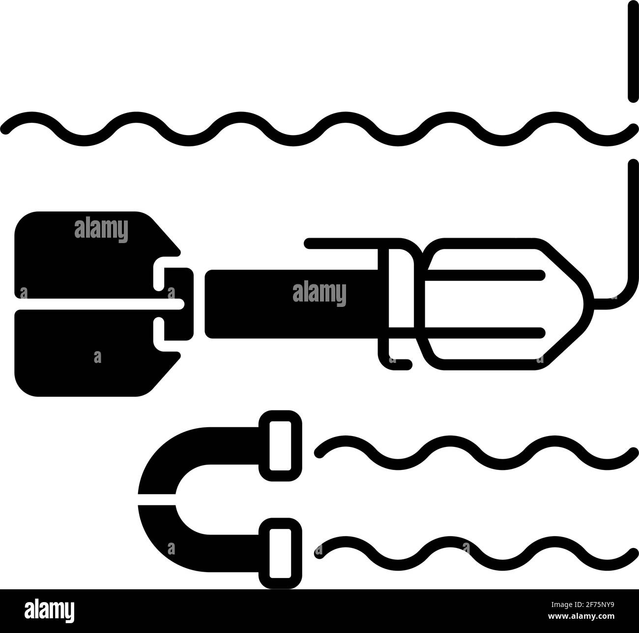 Marine magnetometer black linear icon Stock Vector Image & Art - Alamy