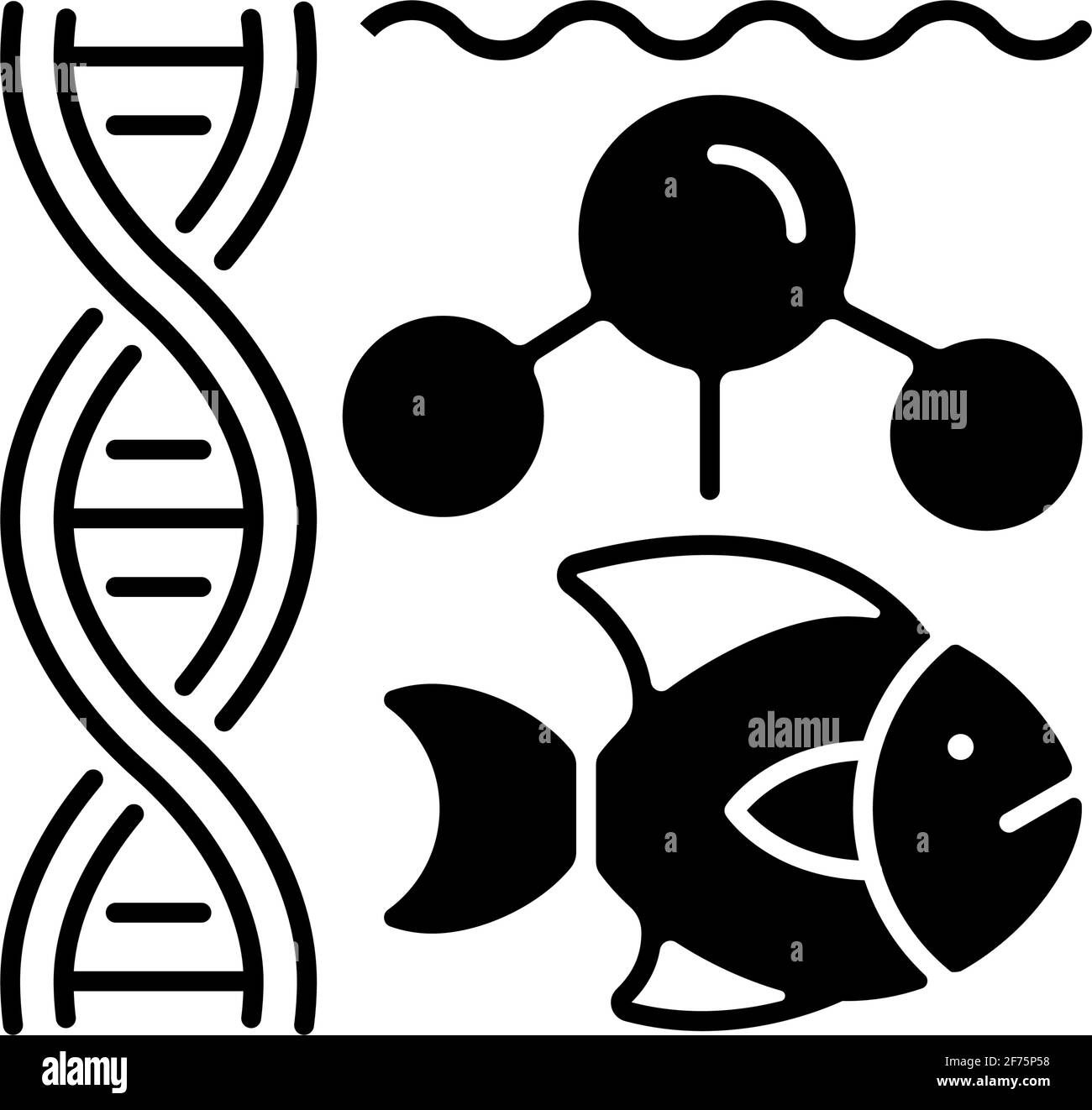 Marine biology black linear icon Stock Vector Image & Art - Alamy