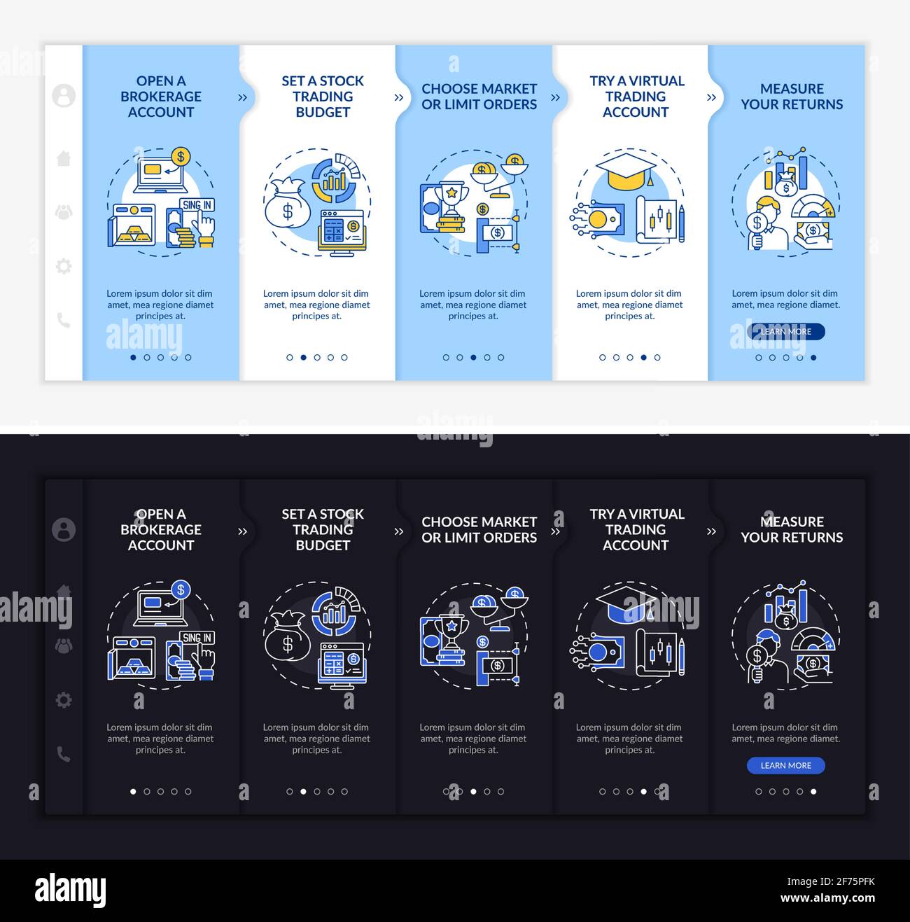 Investing process onboarding vector template Stock Vector Image & Art ...