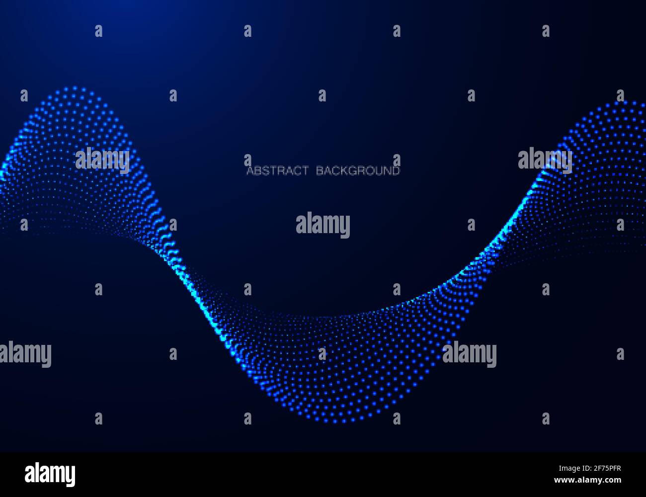 Abstract blue background. Big data. Abstract blue wave flow from ...