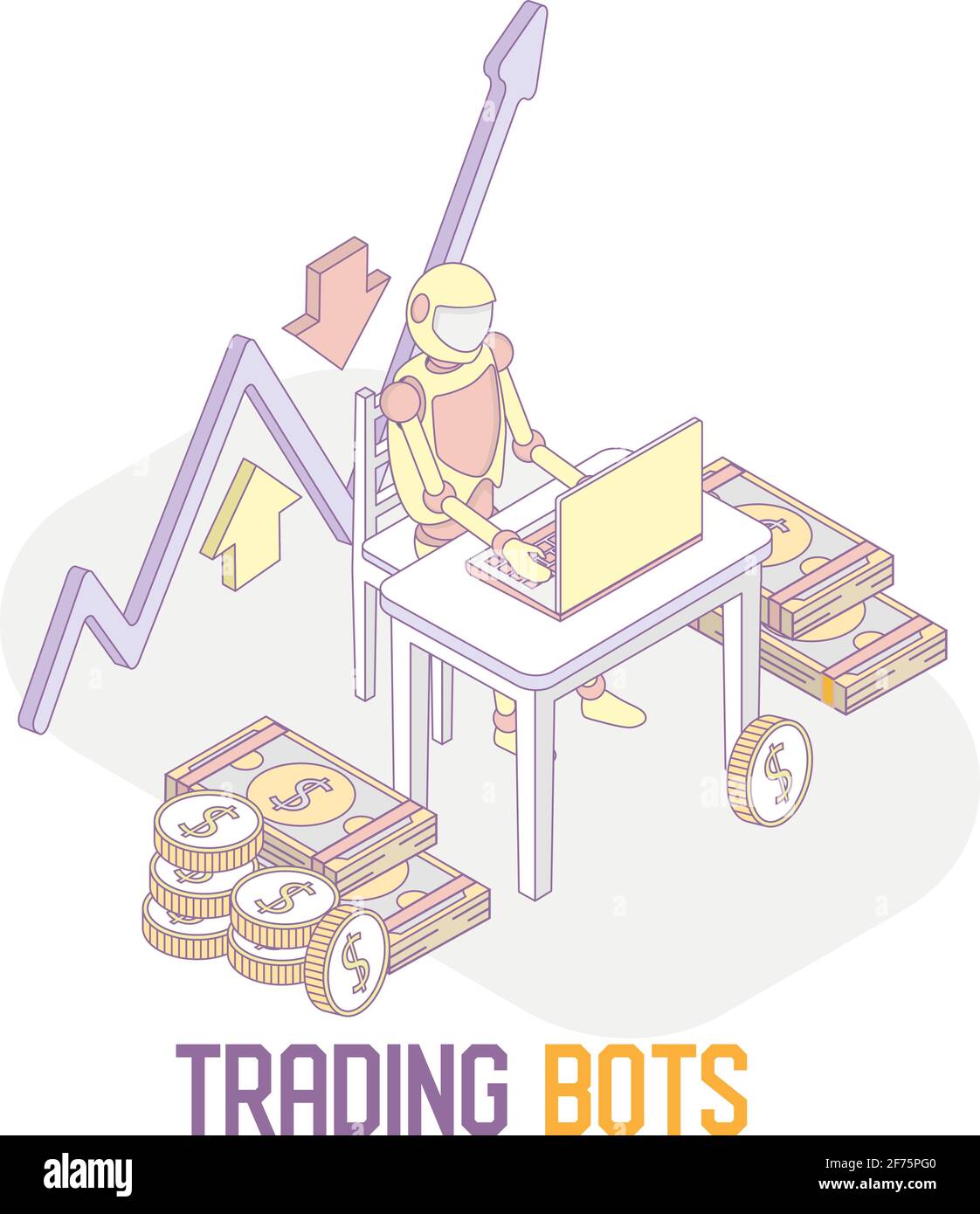 Trading bots concept vector isometric illustration Stock Vector Image ...