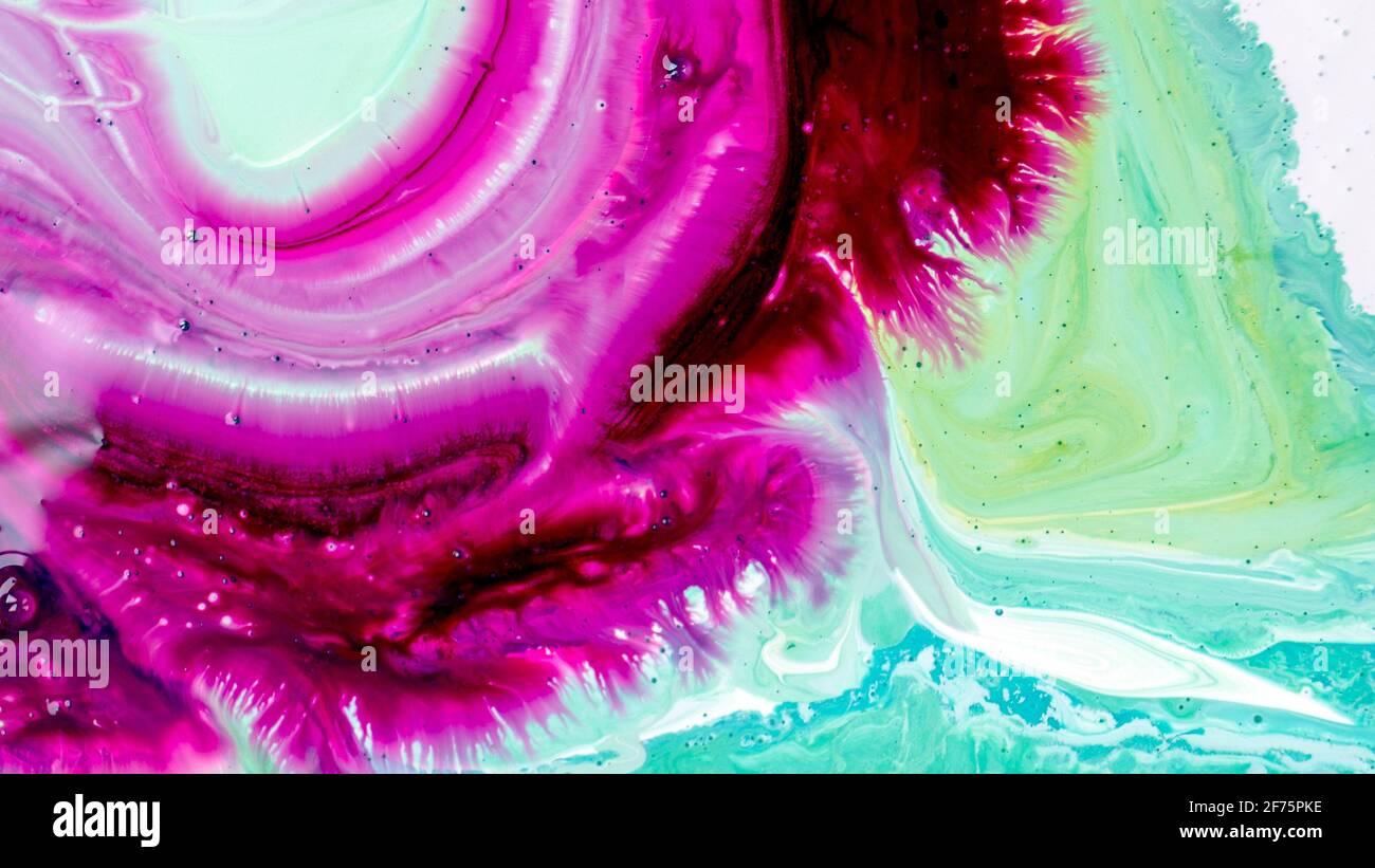 The colors of the aqueous ink are translucent. Abstract multicolored ...