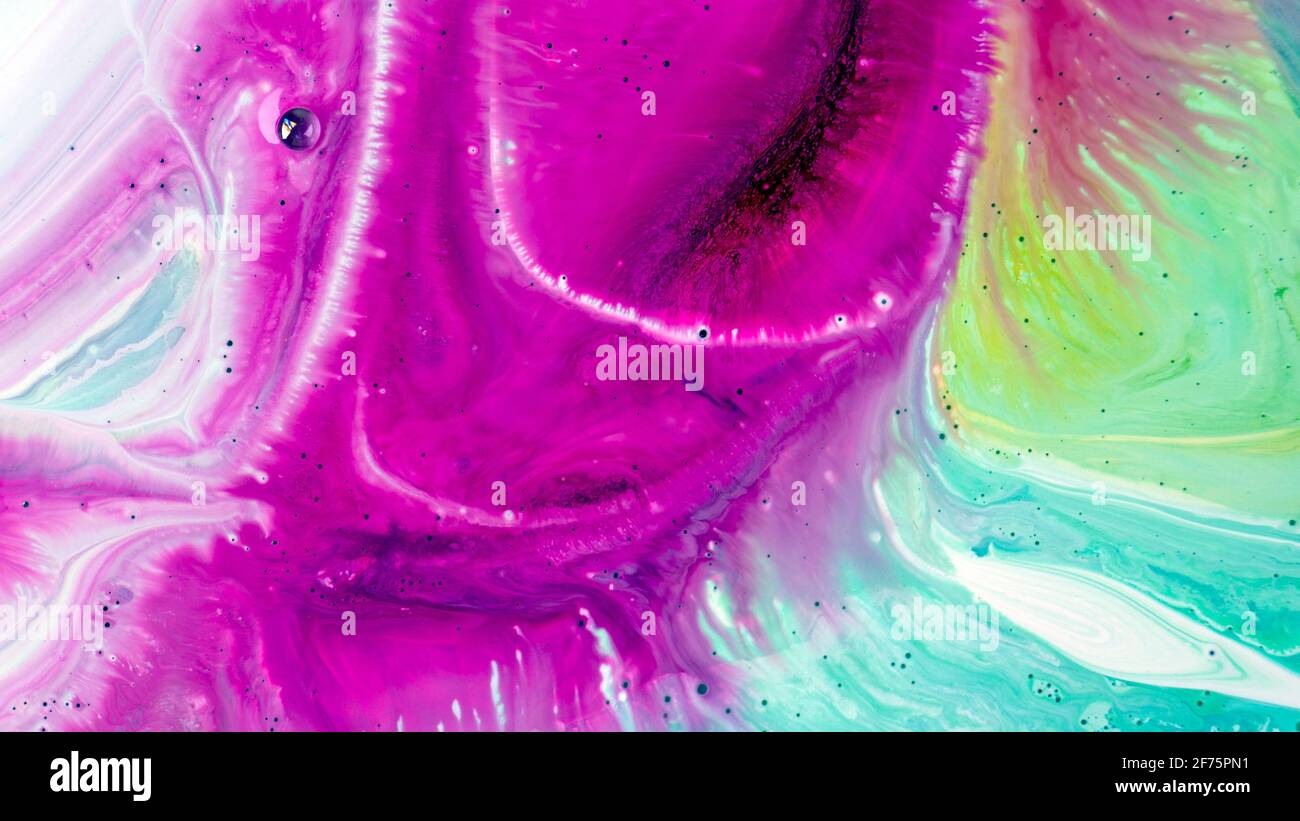 The colors of the aqueous ink are translucent. Abstract multicolored ...