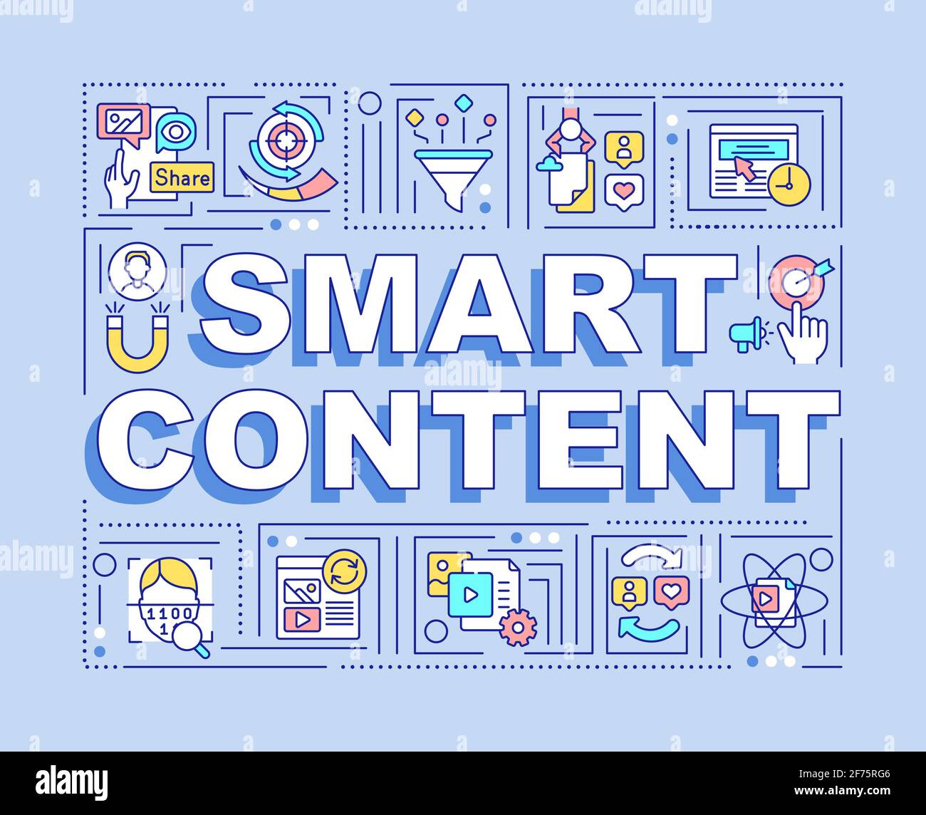 Smart content word concepts banner Stock Vector Image & Art - Alamy