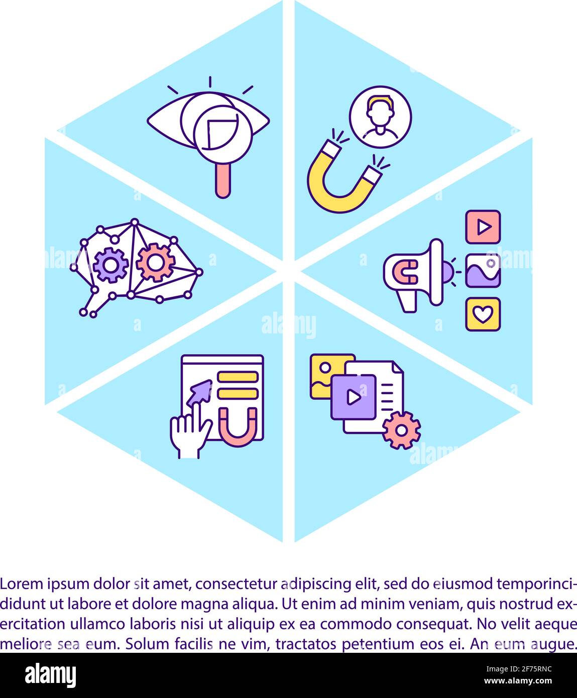 Smart content concept line icons with text Stock Vector Image & Art - Alamy