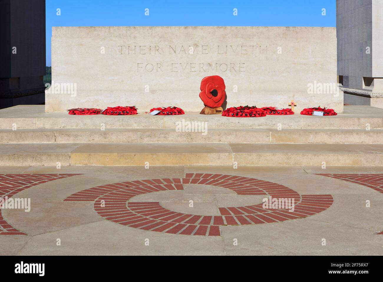 Close-up of the stone of Remembrance at the Thiepval Memorial to the ...