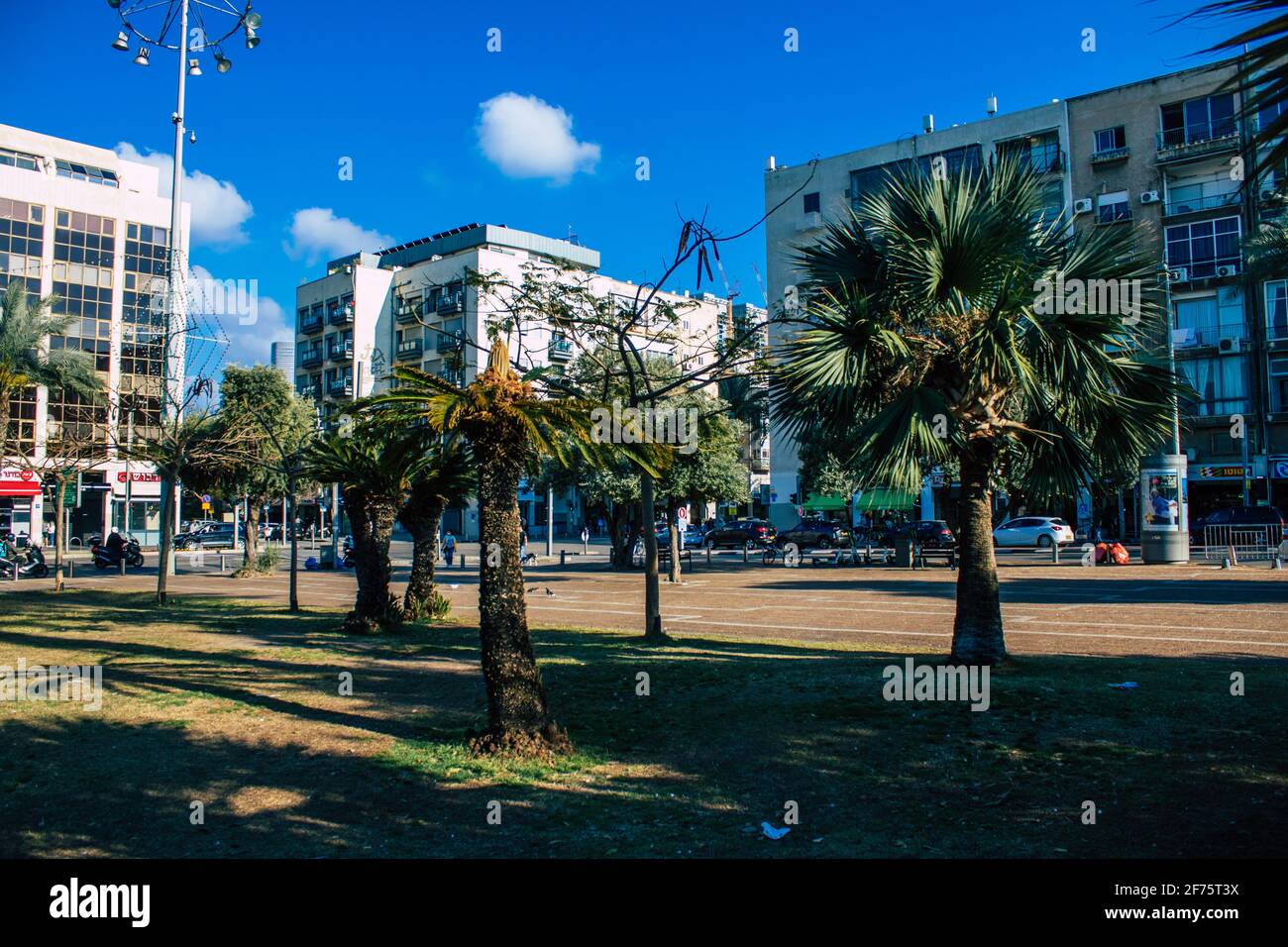 Tel Aviv Israel April 4, 2021 Israeli people at Rabin Square, a large ...