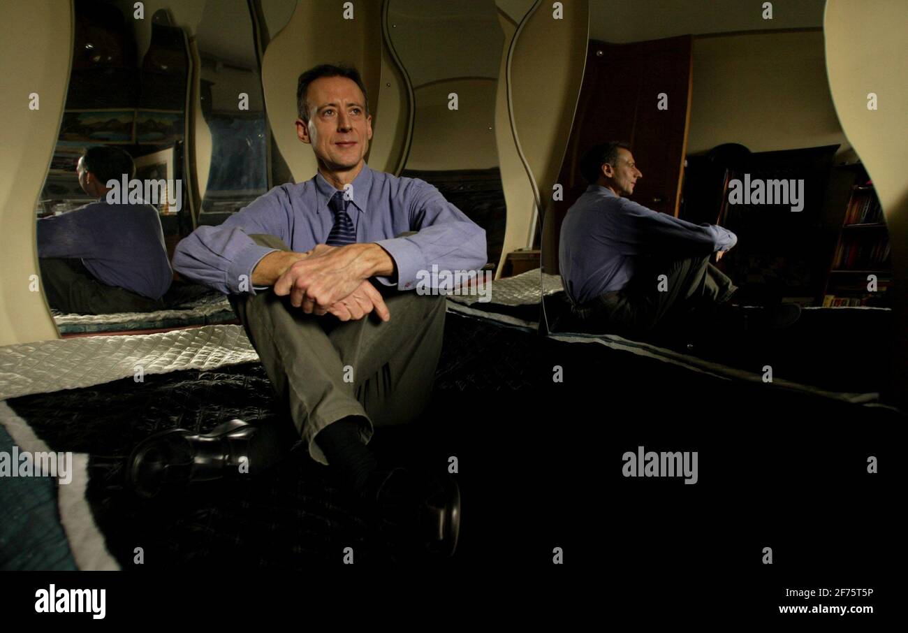 Peter Tatchell at home in south Londonpic David Sandison 27/1/2006 ...