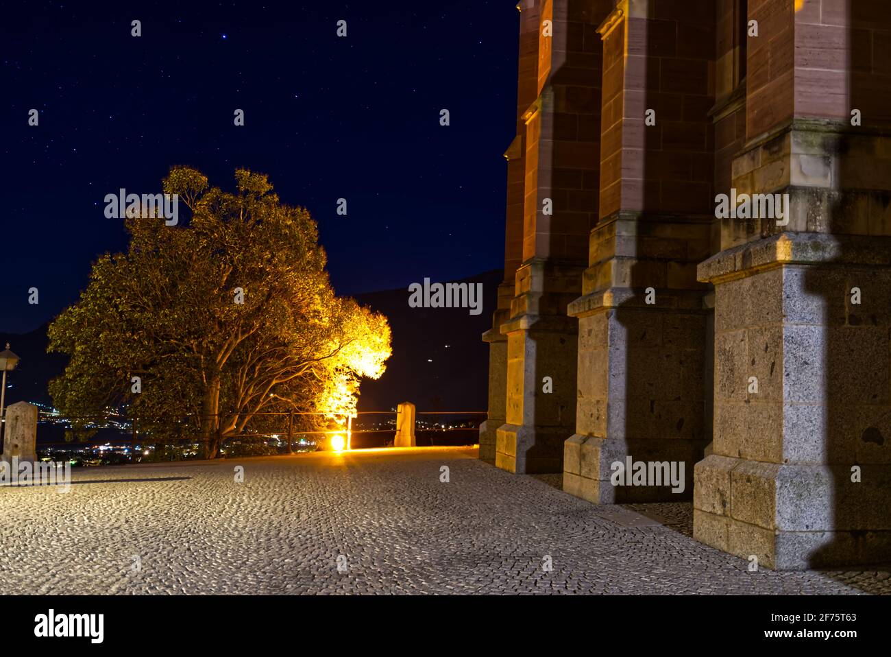 A beautiful dramatic image of a side of the catholic church in the ...