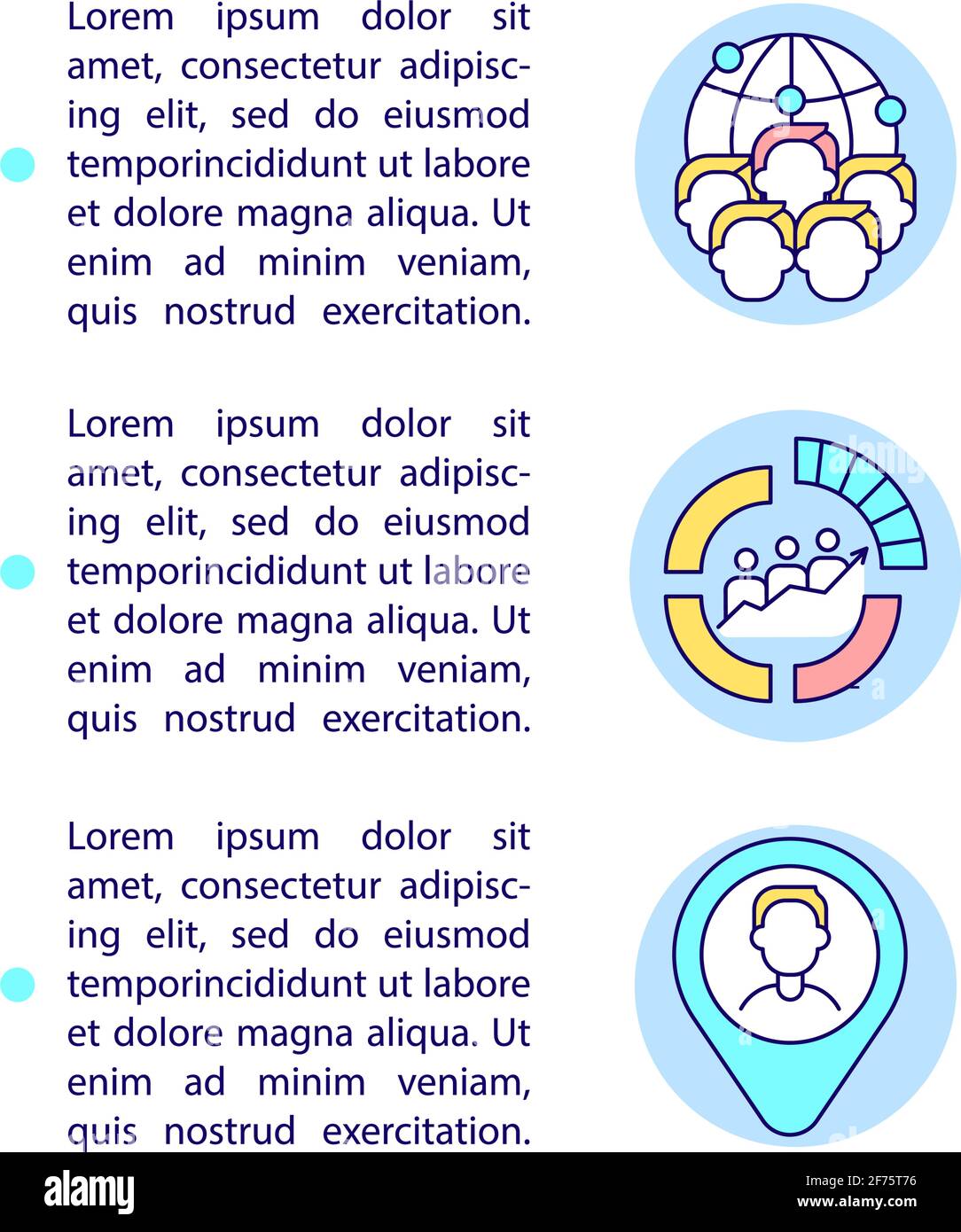 Demographic data concept line icons with text Stock Vector Image & Art ...