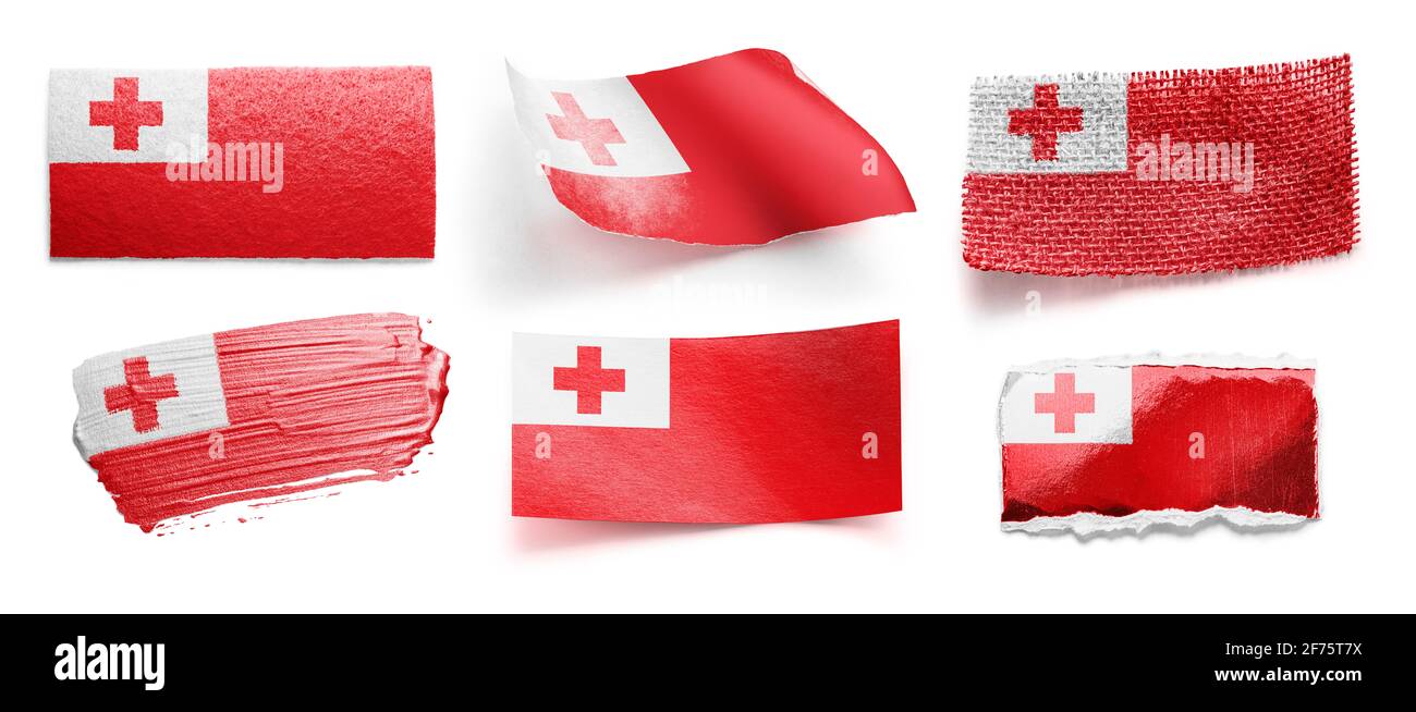 Set of the national flag of Tonga on a white background Stock Photo - Alamy