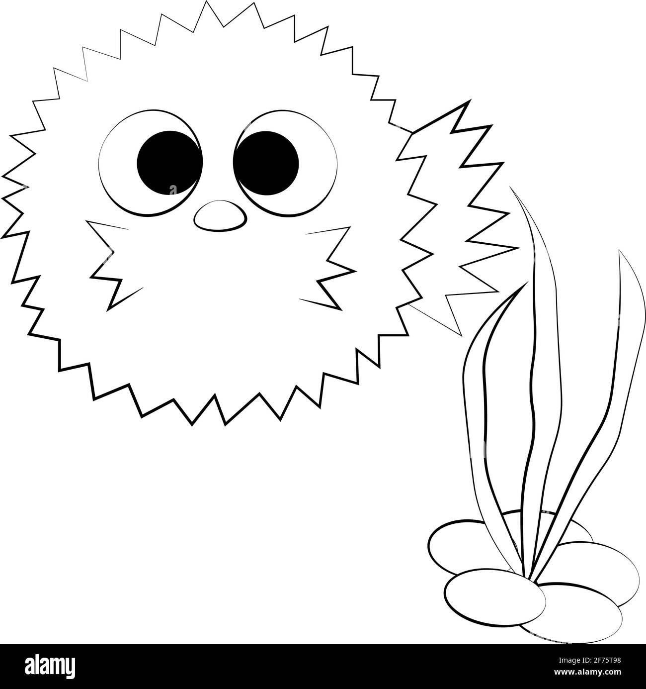 Puffer fish outline hi-res stock photography and images - Alamy