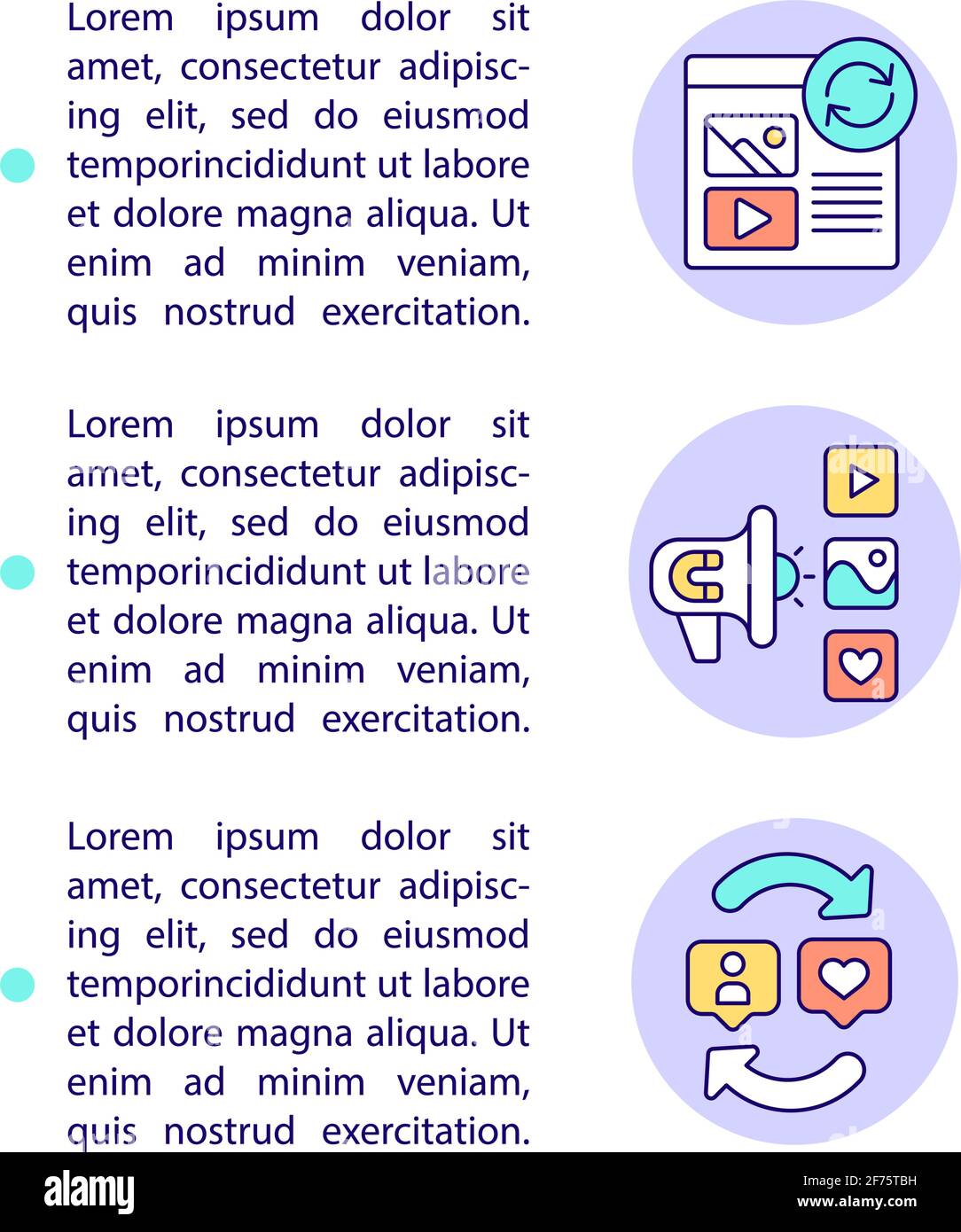 How does it work concept line icons with text Stock Vector Image & Art ...