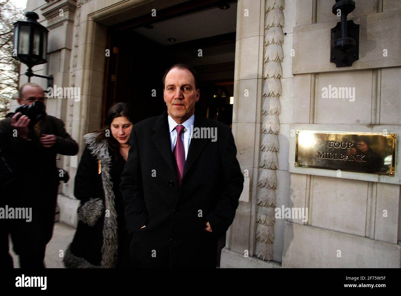 Simon Hughes leaves Millbank studio in westminster pic David Sandison ...
