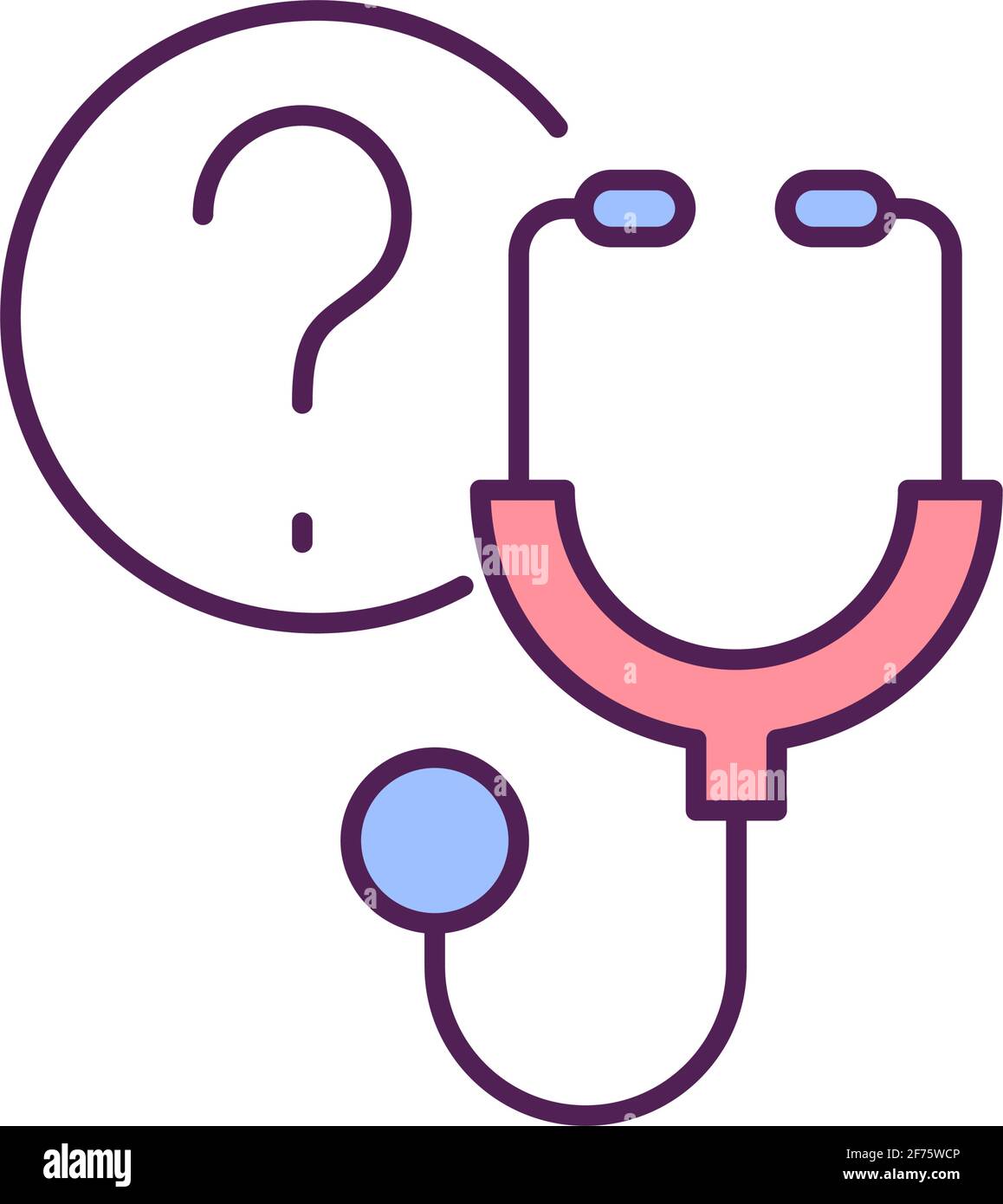 Visit doctor RGB color icon Stock Vector Image & Art - Alamy