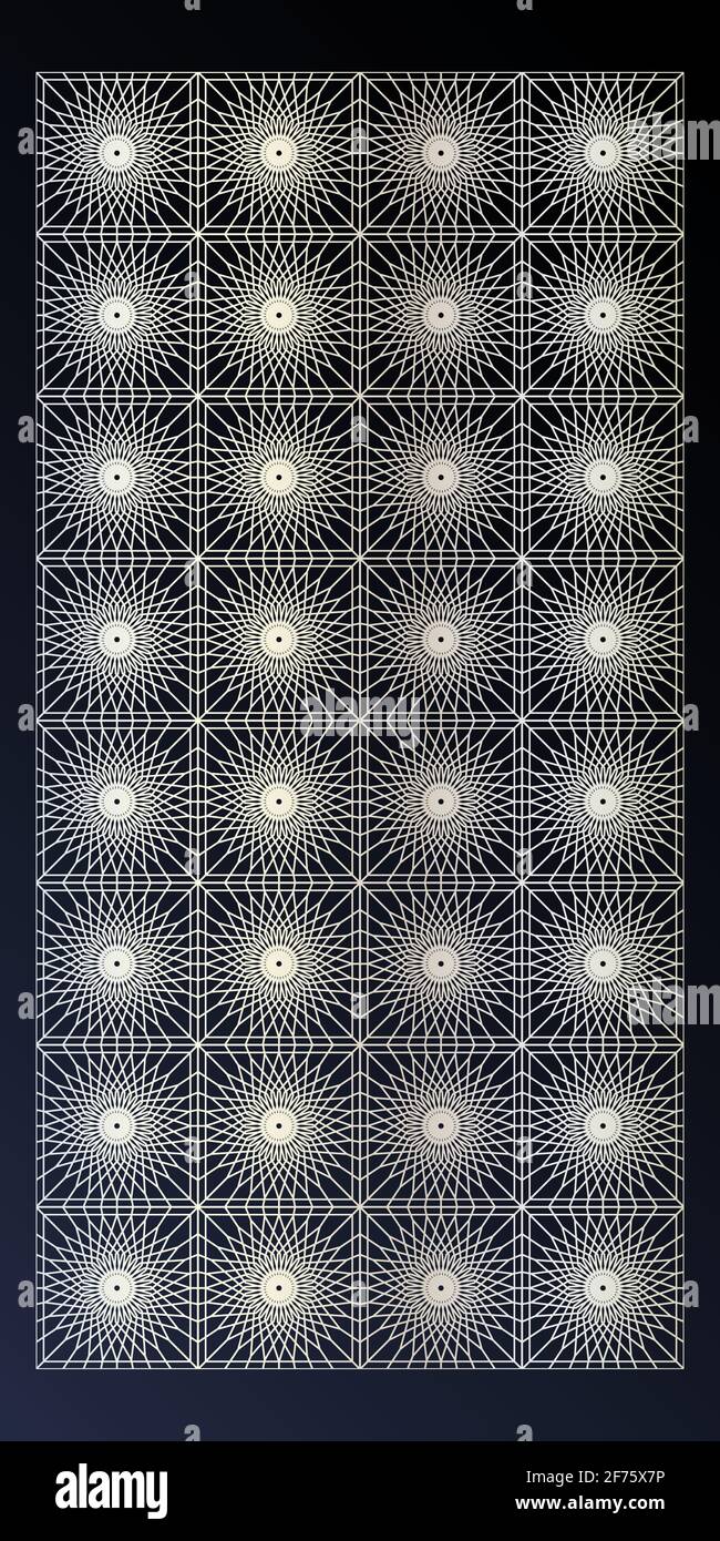 Arabic ‌inspired decorative background, laser cut vector template Stock ...