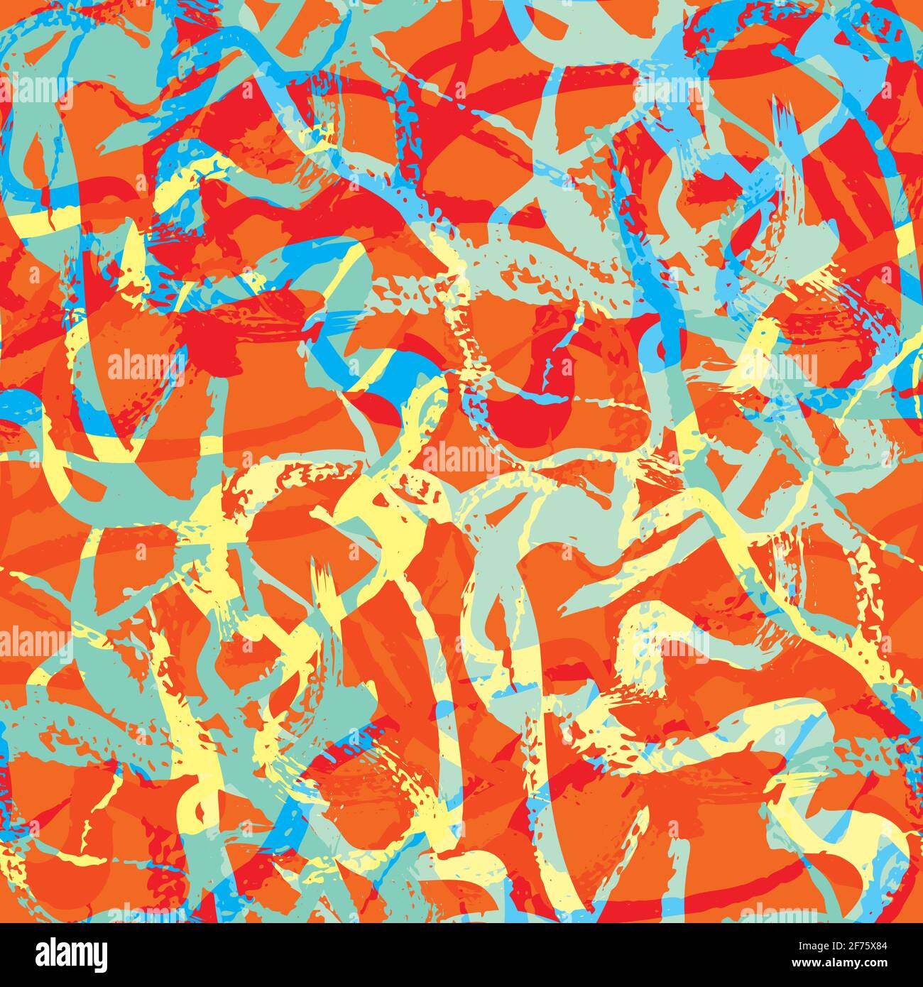 Vector paper marbling effect fluid paint seamless pattern background ...