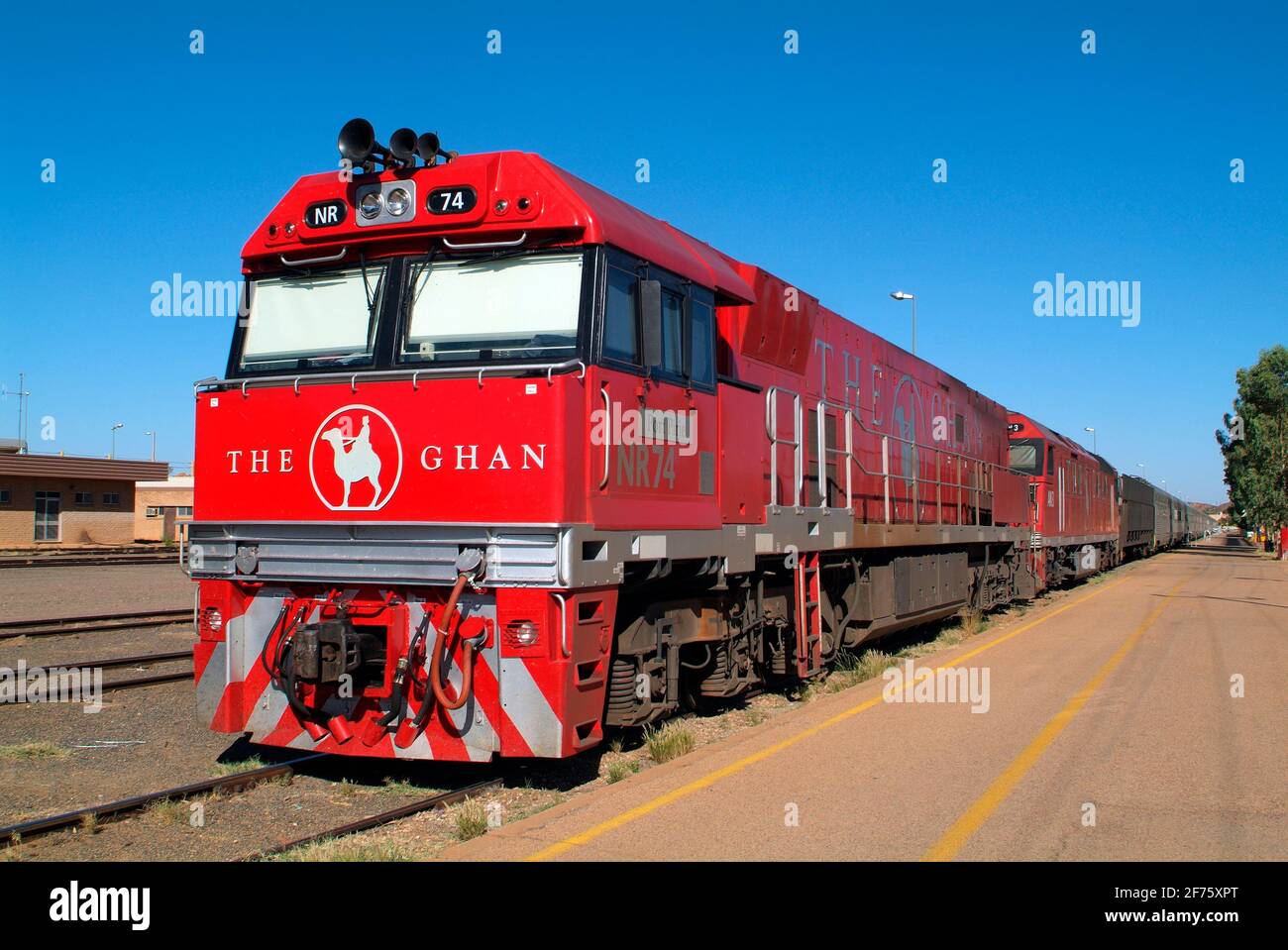 Alice Springs, NT, Australia - February 28, 2008: Train named The Ghan ...