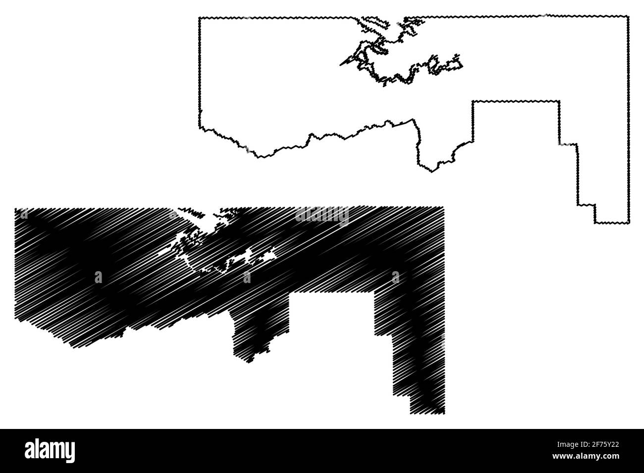 Daggett vector outline map hi-res stock photography and images - Alamy