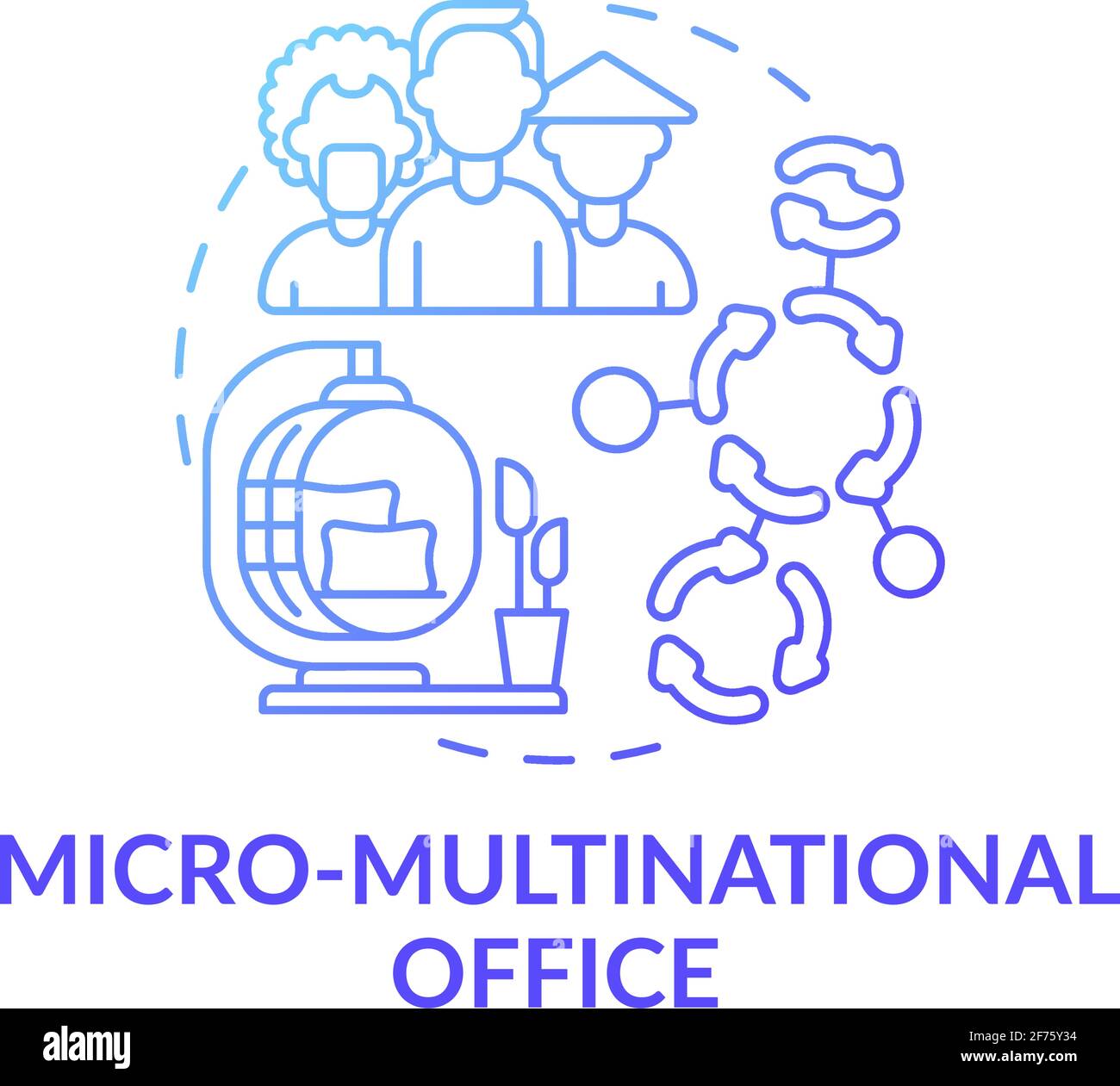 Micro-multinational office concept icon Stock Vector Image & Art - Alamy
