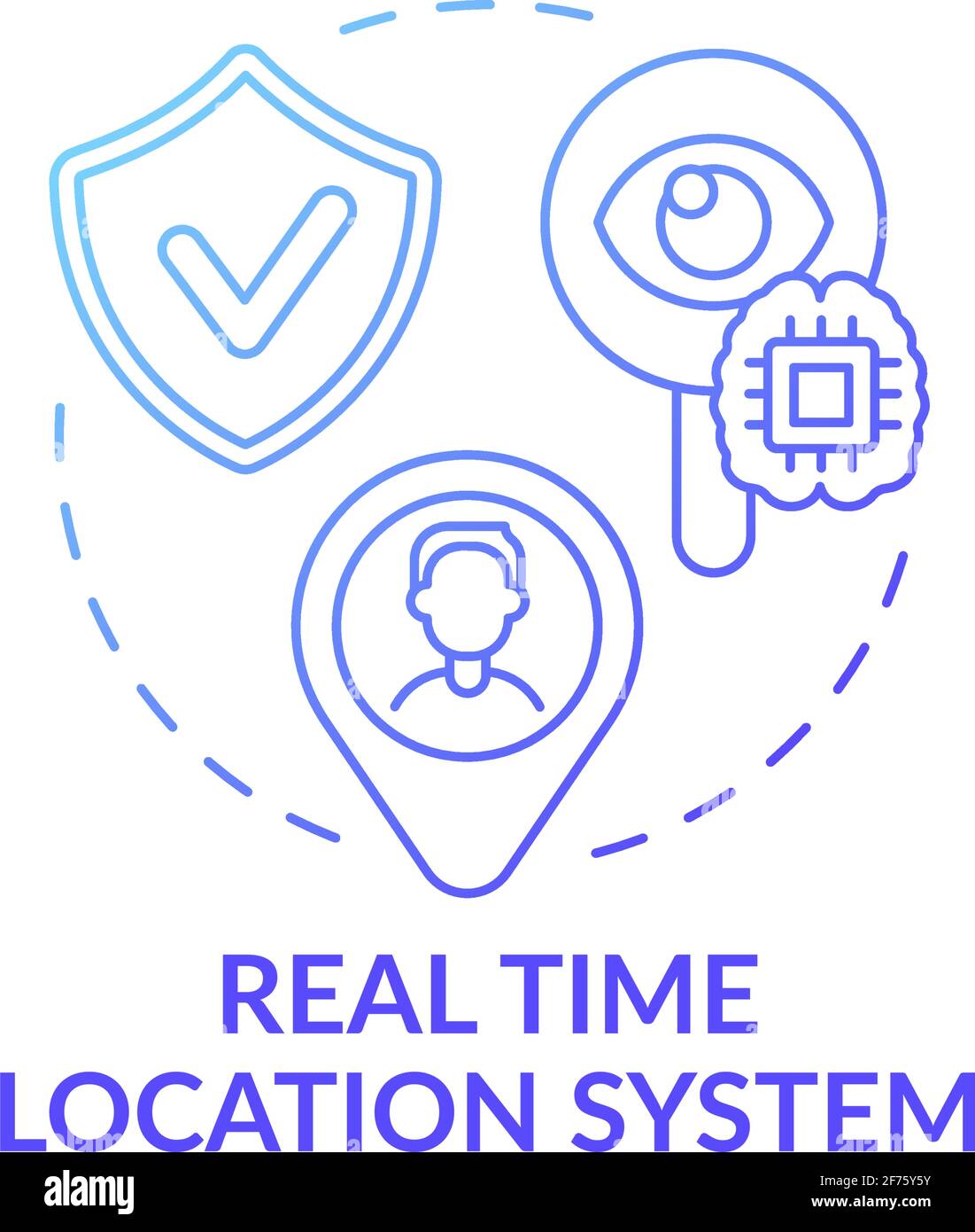 Real time location system concept icon Stock Vector Image & Art - Alamy