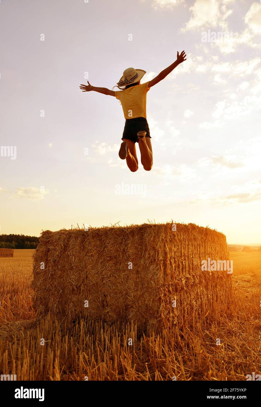 Jumping With A Straw High Resolution Stock Photography and Images - Alamy