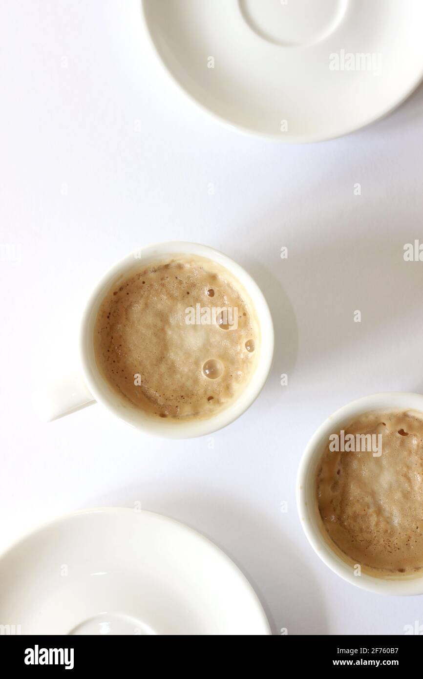 Fresh Coffee on White Background Stock Photo - Alamy