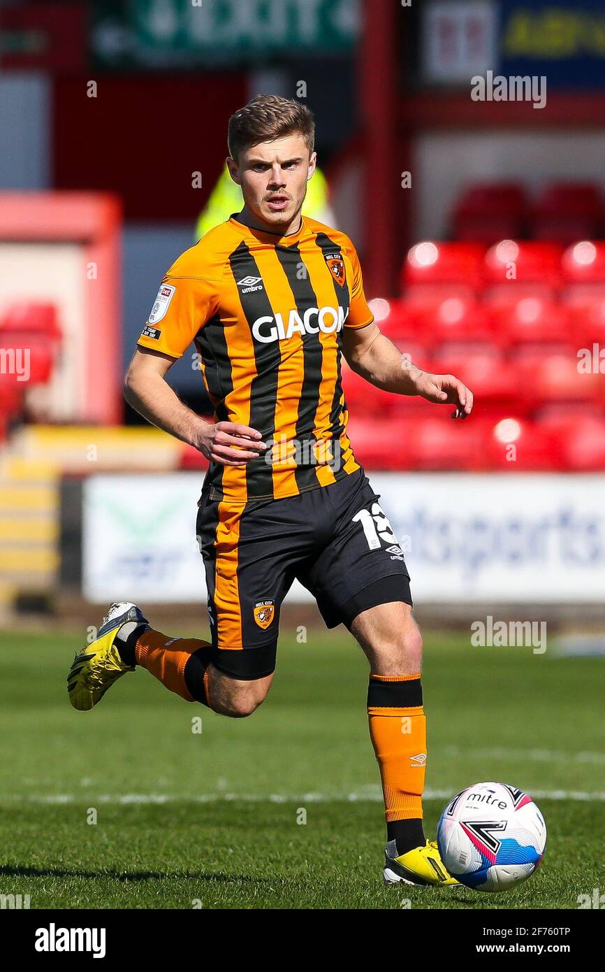 Hull City's Regan Slater during the Sky Bet League One match at Gresty ...