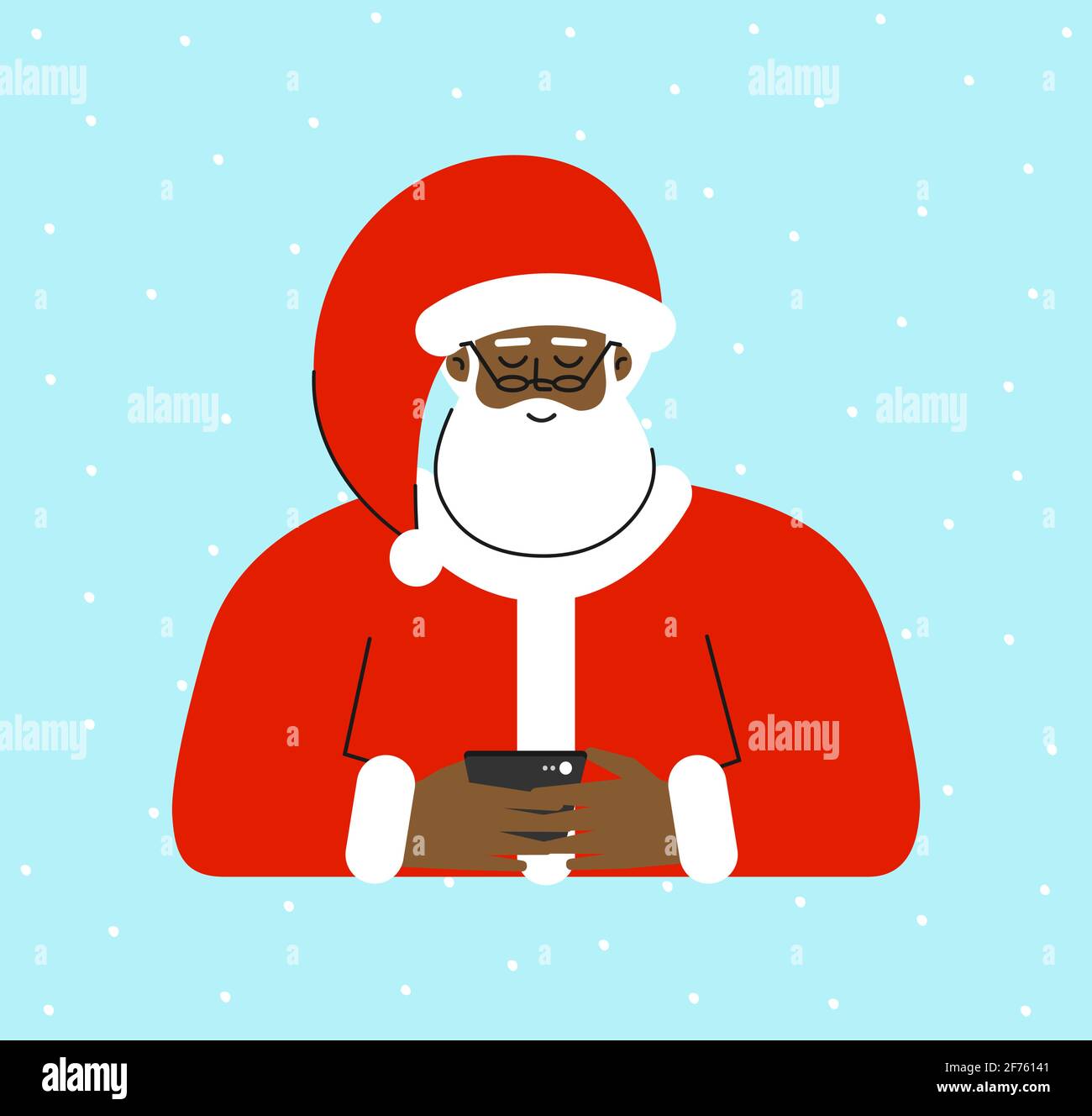 Holiday phone call Stock Vector Images - Alamy