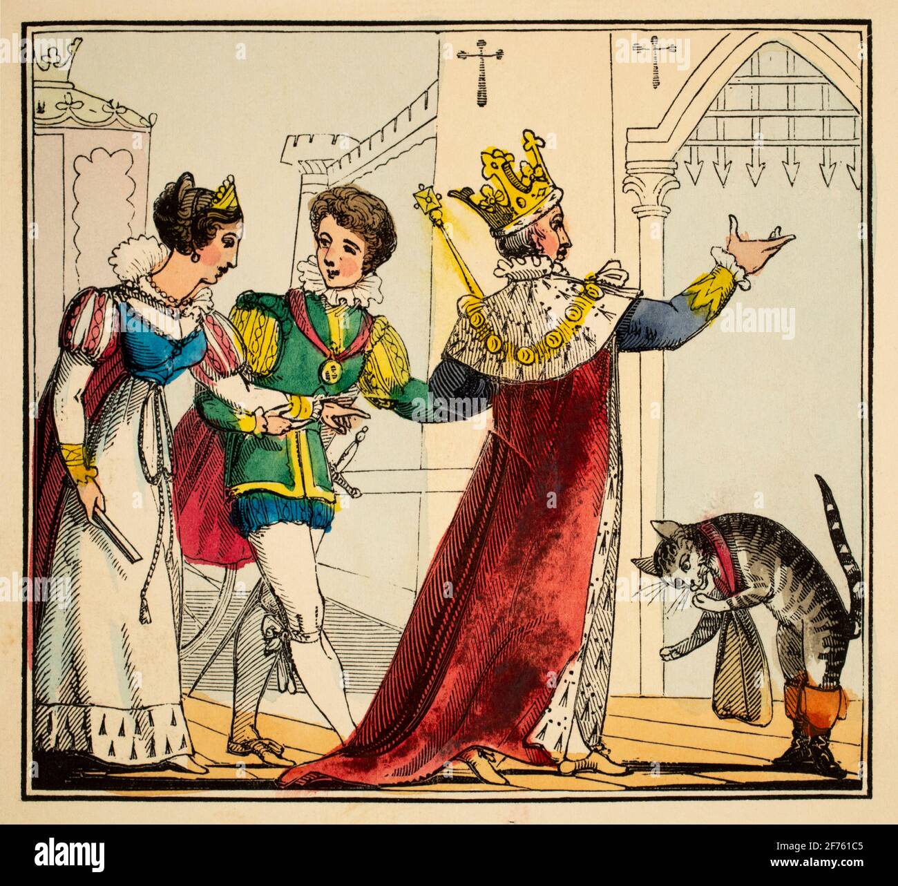 at the Ogre’s castle, the cunning cat Grimalkin welcomes the King ...