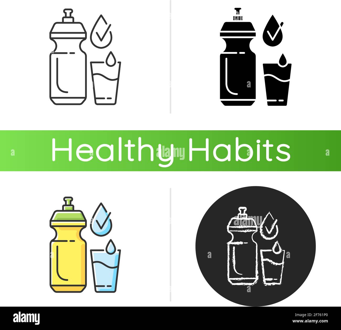 Drinking enough water icon Stock Vector Image & Art - Alamy