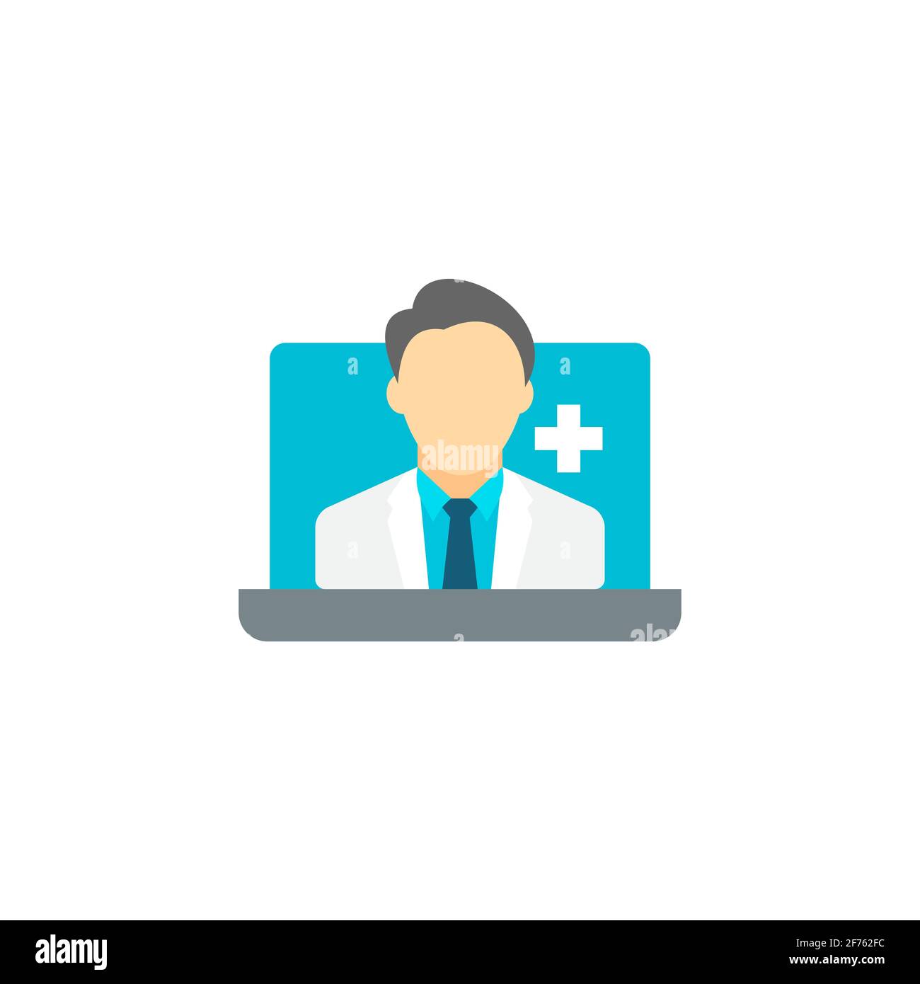 Doctor Consultation Icon. Flat Design. Isolated Stock Vector Image ...
