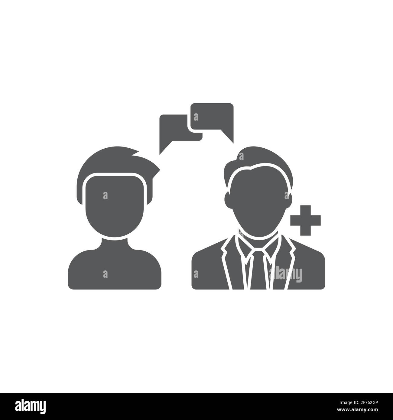 Doctor Consultation Icon. Flat Design. Isolated Stock Vector Image ...