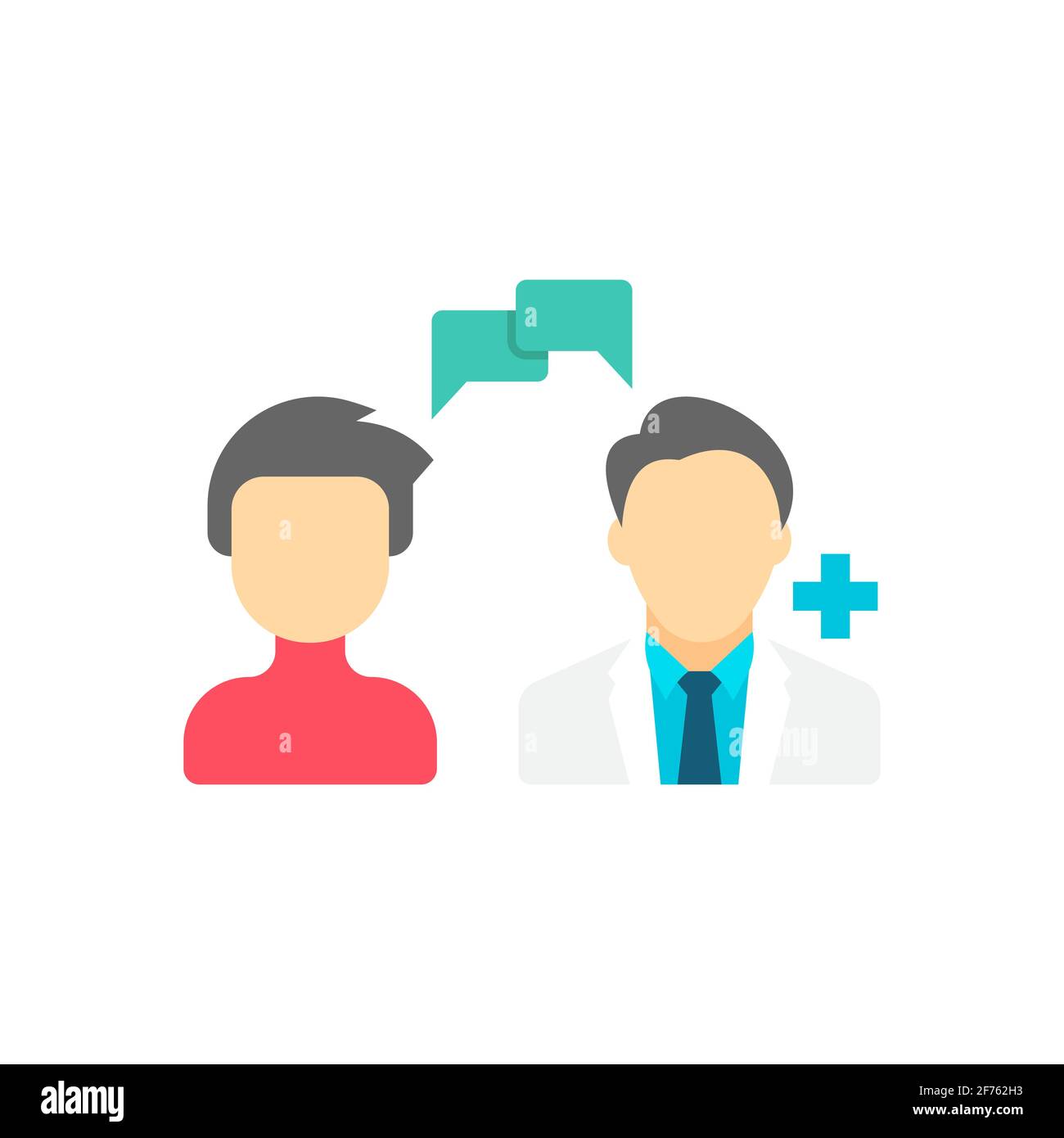 Doctor Consultation Icon. Flat Design. Isolated Stock Vector Image ...