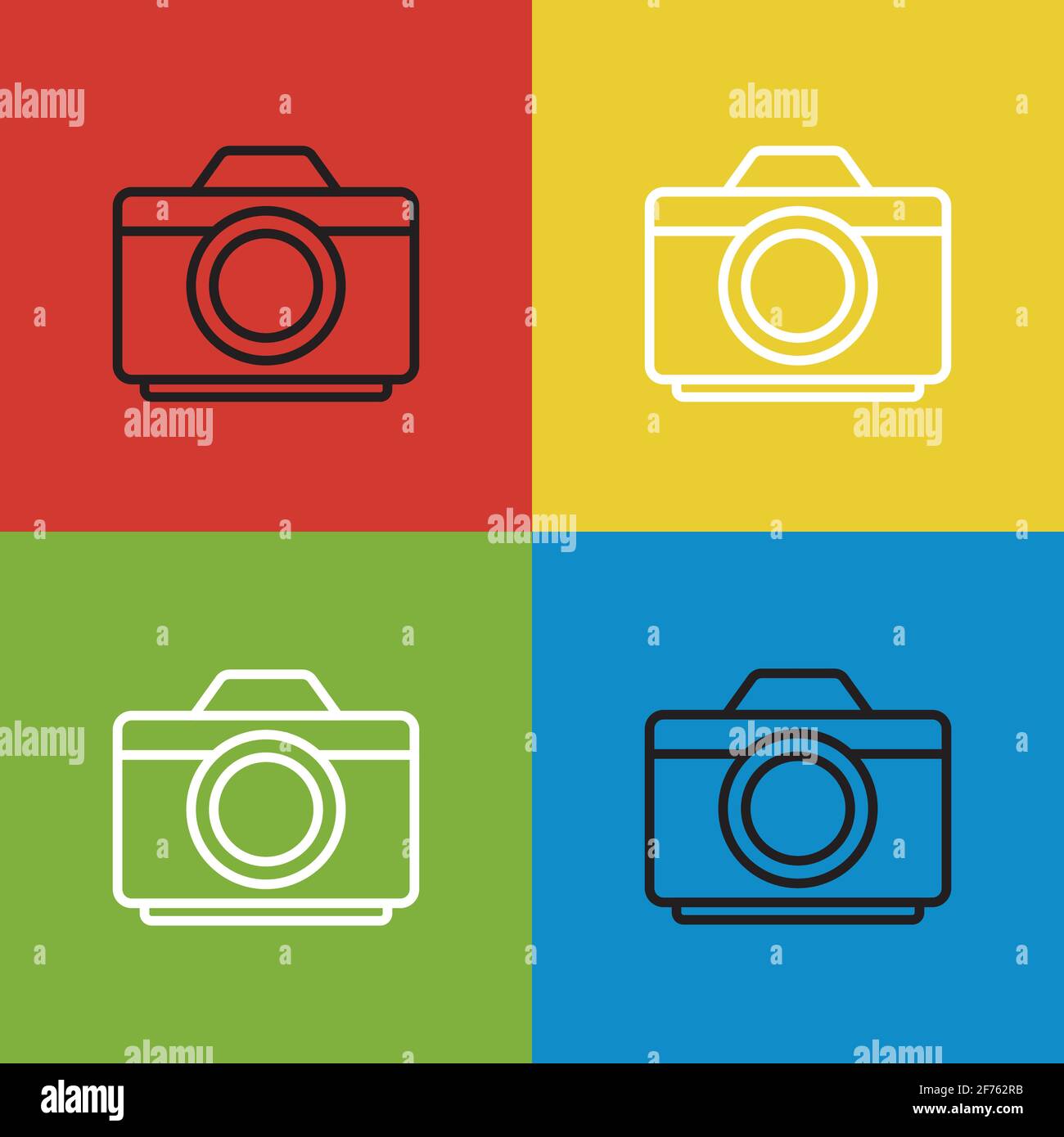 Photo camera icon isolated on color background. Foto camera icon ...