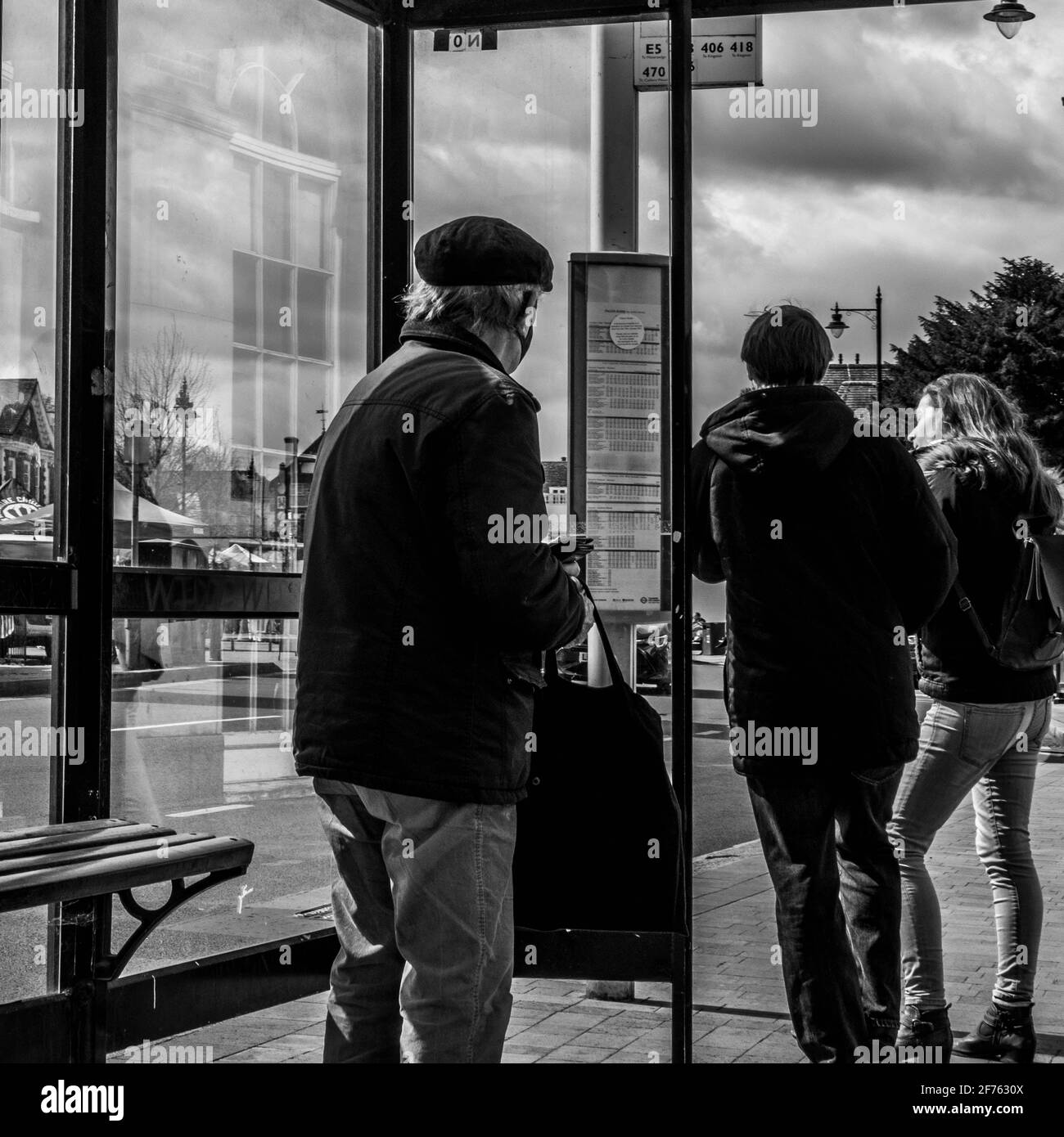Epsom Surrey, London UK, April 5 2021, A Couple And A Single Senior Man ...