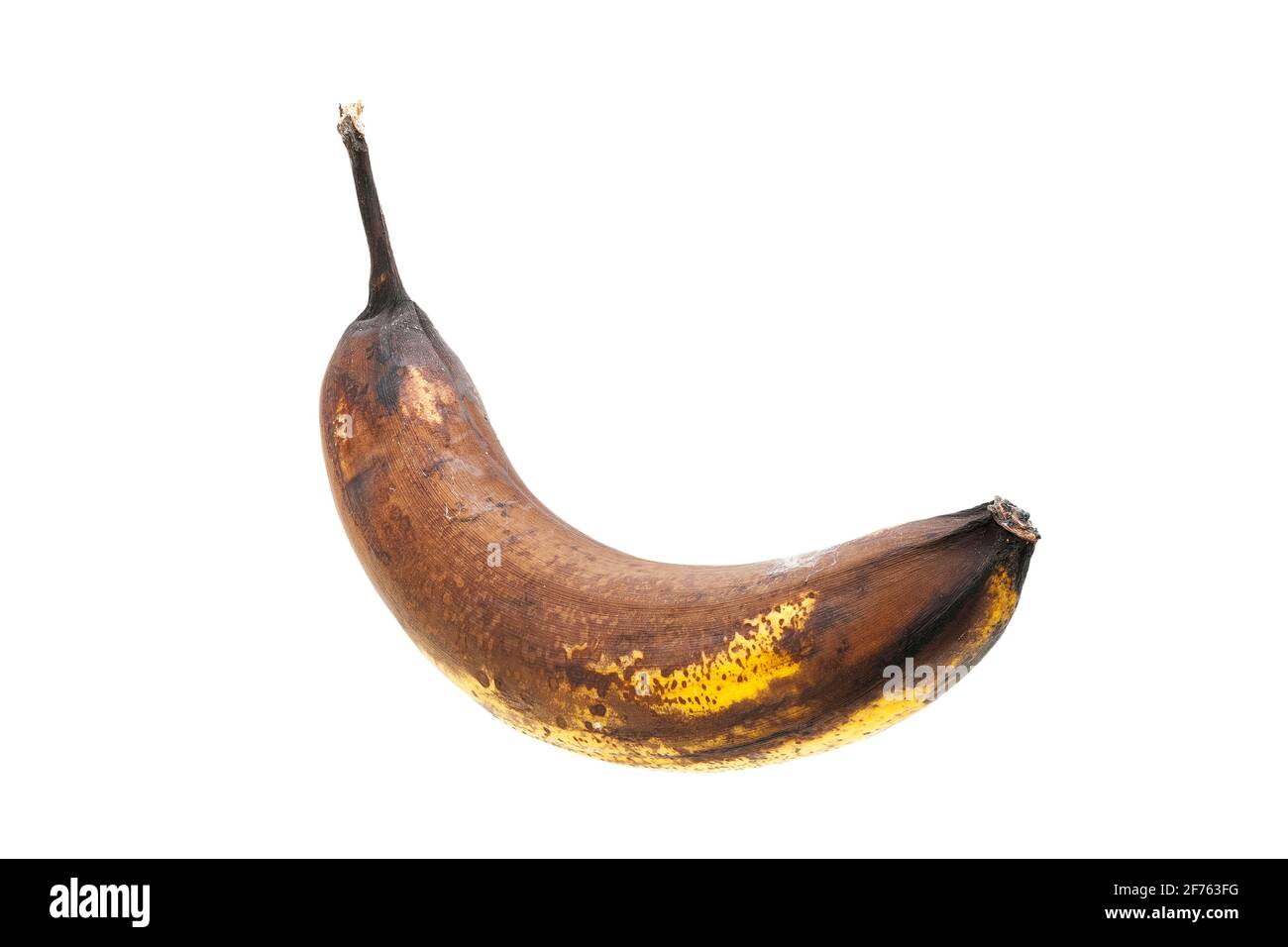 overripe spotted banana in yellow rotten peel vegetarian exotic fruit ...