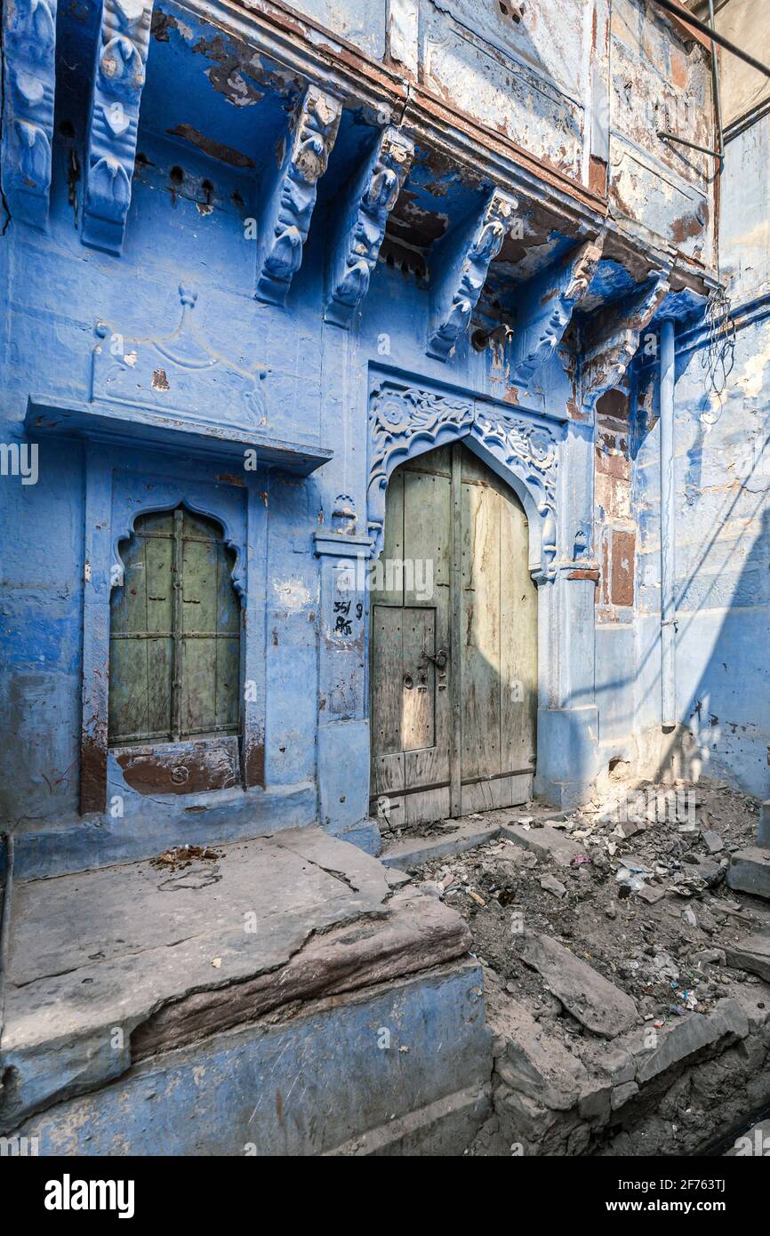 Blue building in Jodhpur, India Stock Photo - Alamy