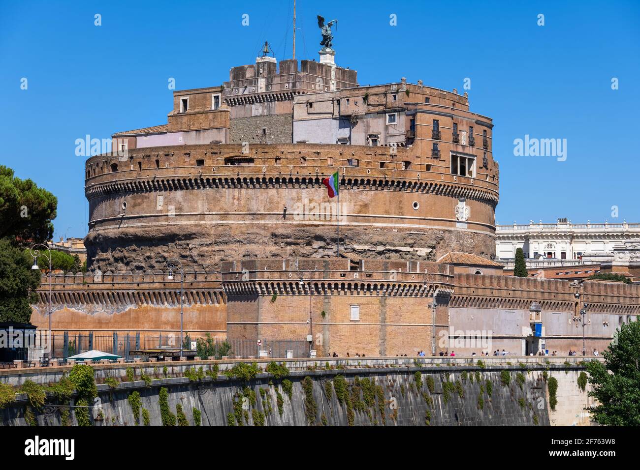 Castel Sant Angelo (Castle of the Holy Angel), ancient Mausoleum of Hadrian (123 to 139 AD) in ...