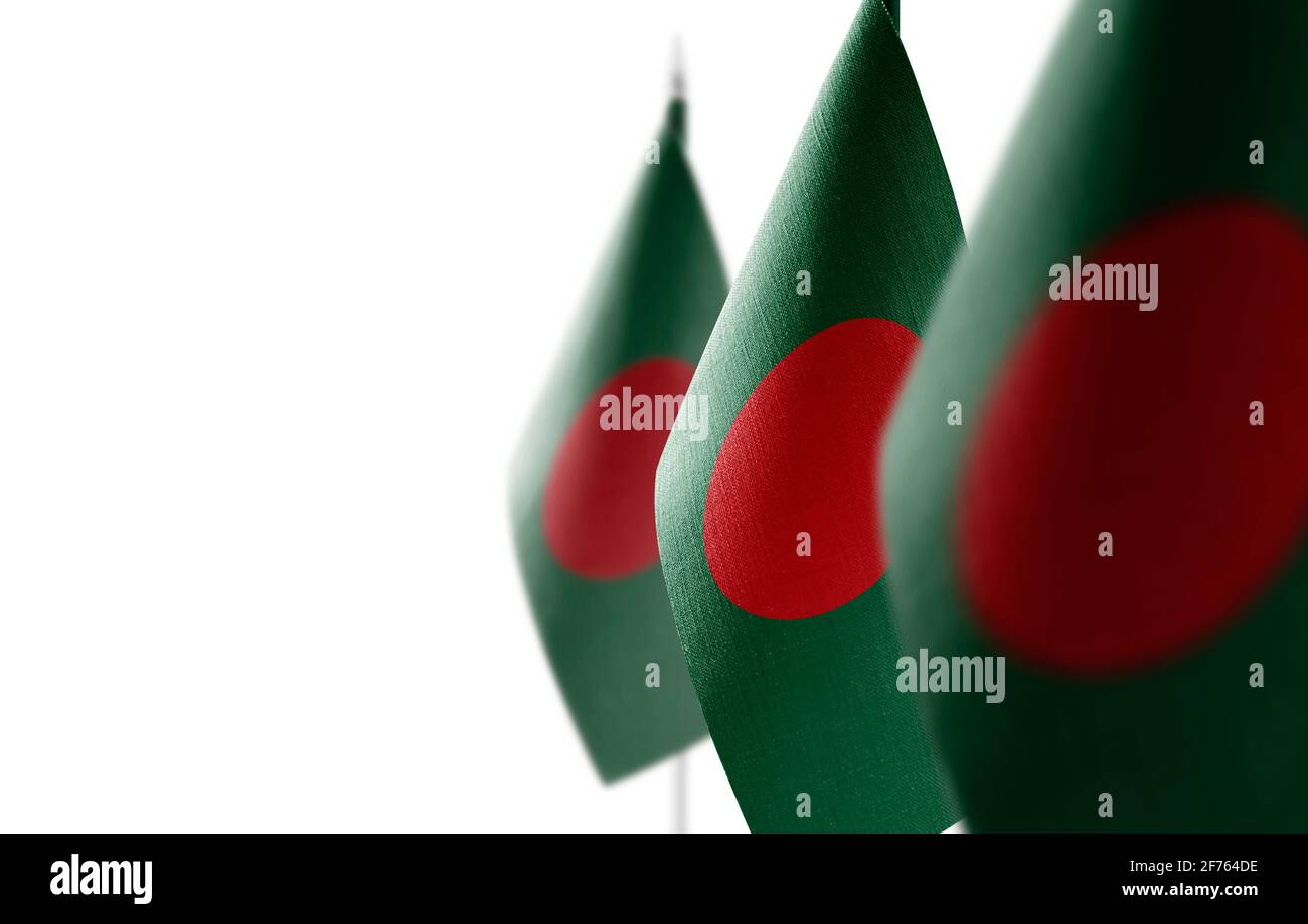 Small national flags of the Bangladesh on a white background Stock ...