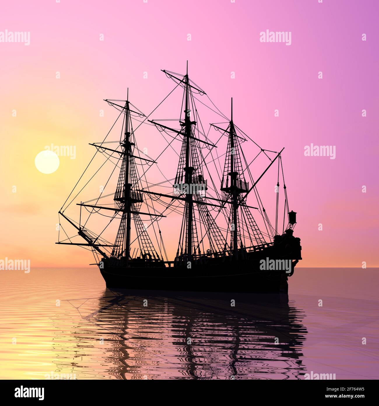 Ancient pirate ship hi-res stock photography and images - Alamy