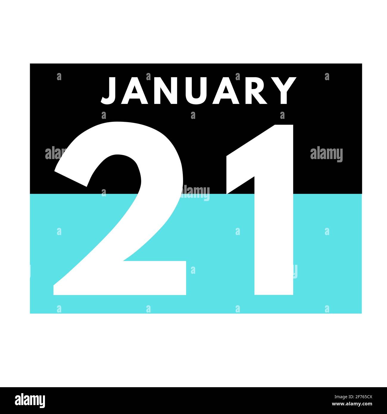January 21 . Flat daily calendar icon .date ,day, month .calendar for ...