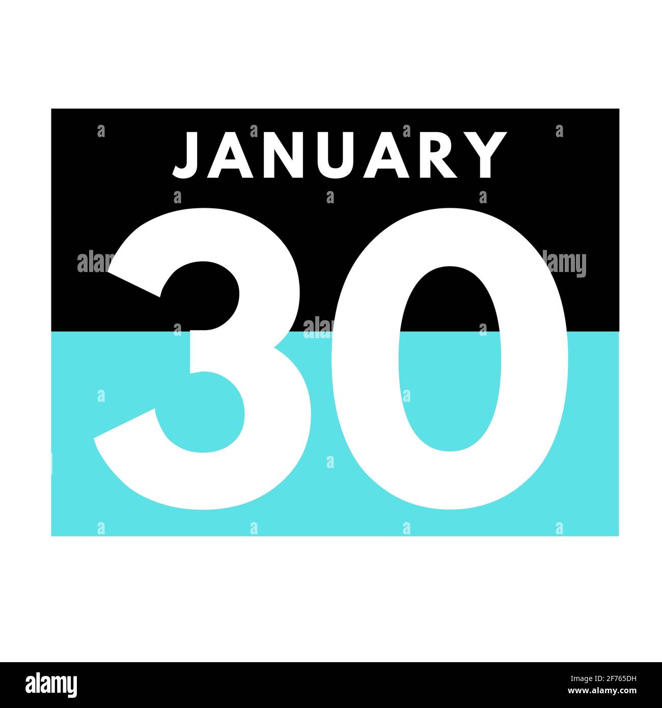 January 30 . Flat daily calendar icon .date ,day, month .calendar for ...