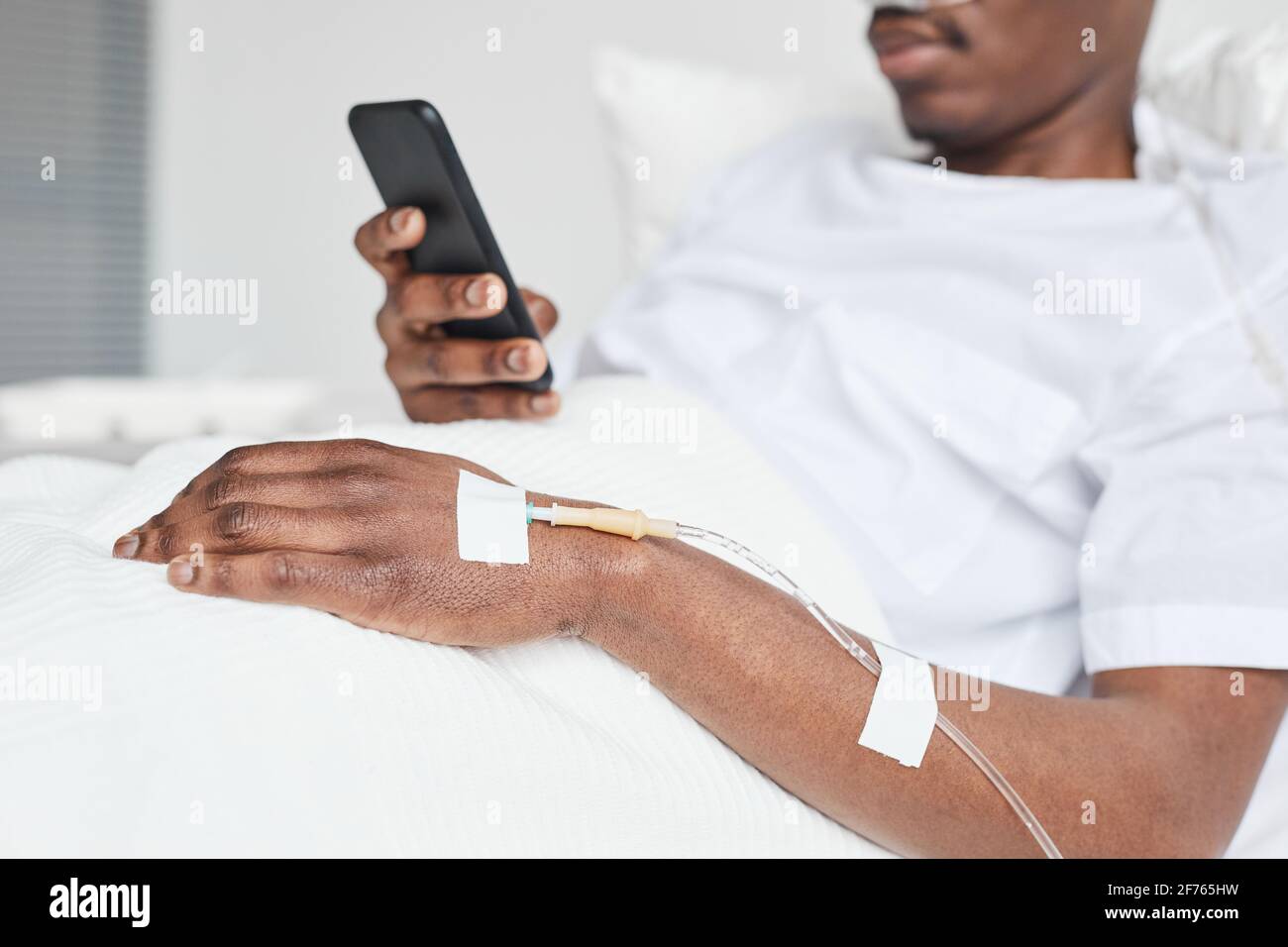 Hospital Drip On Black Hand