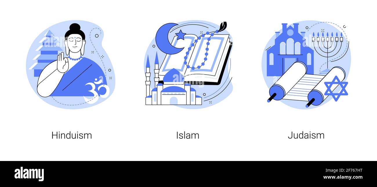 World religions abstract concept vector illustrations Stock Vector ...