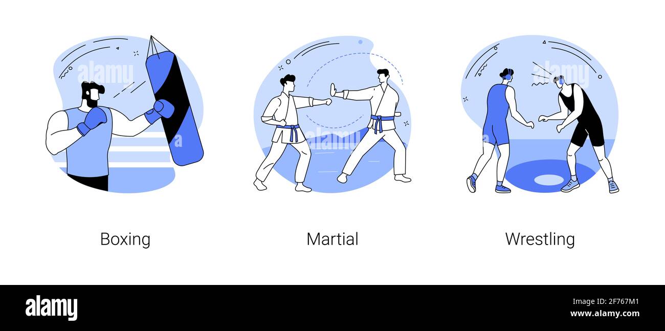 Combat sport abstract concept vector illustrations Stock Vector Image ...