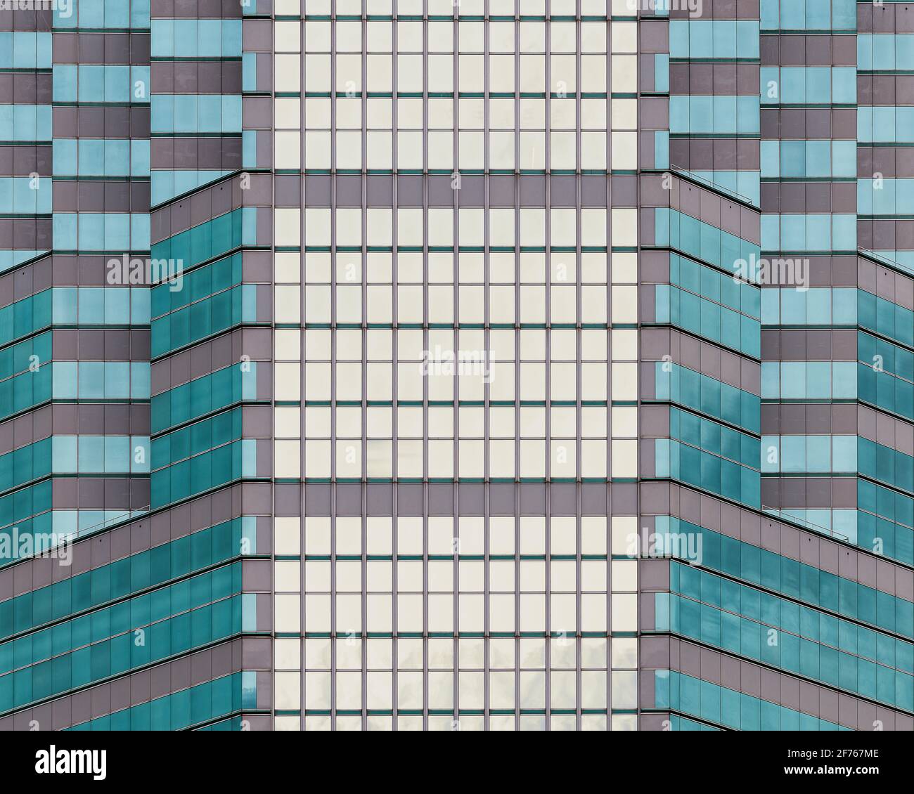 Geometric architectural abstract of a modern office building tower in ...