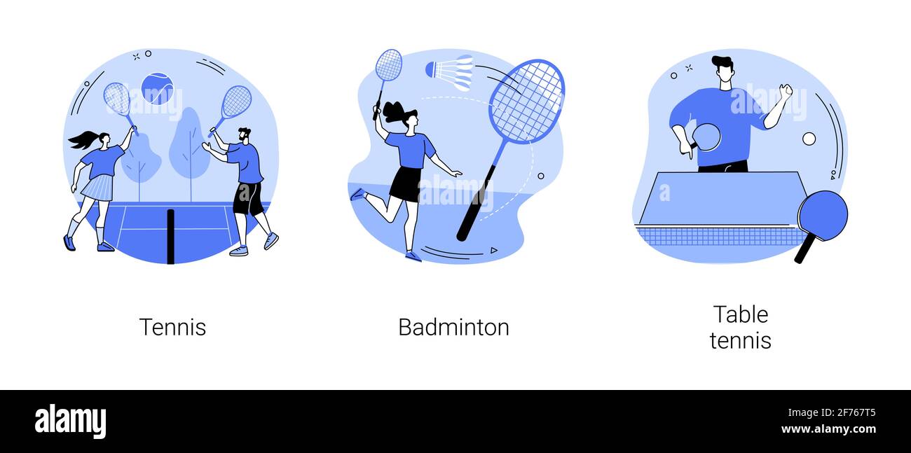 Racket sport abstract concept vector illustrations Stock Vector Image ...